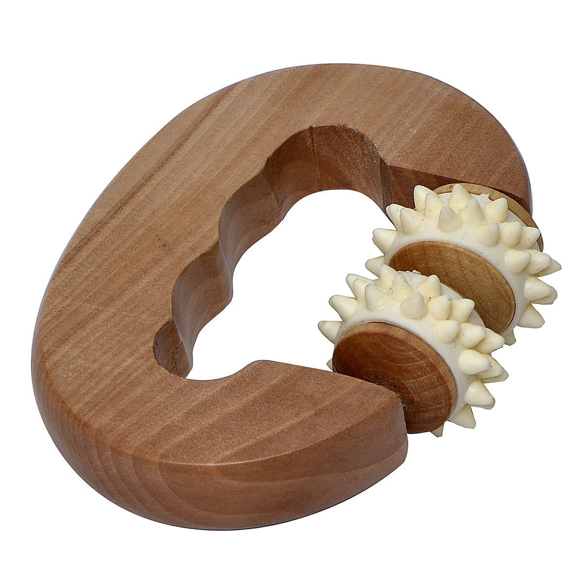 Wellness Wooden Body Massager 2 Rotable Rollers - Walmart.com