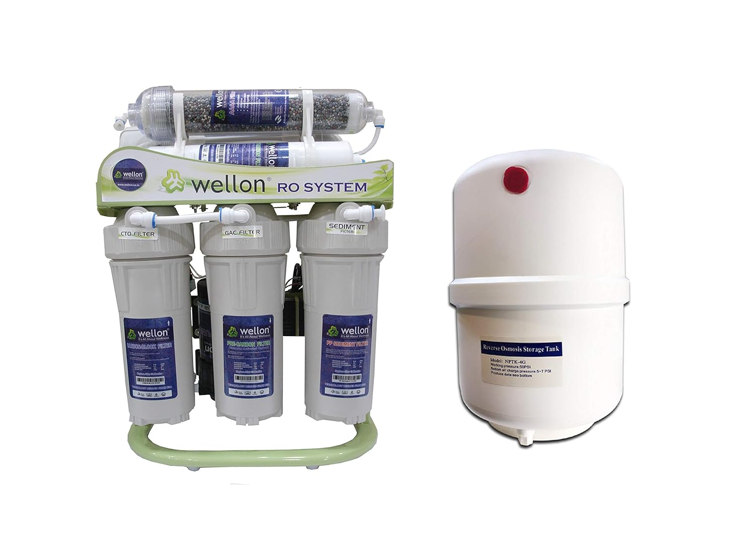 Wellon 40 LPH Commercial Under Sink RO UF ALKALINE Ro water purifier ...