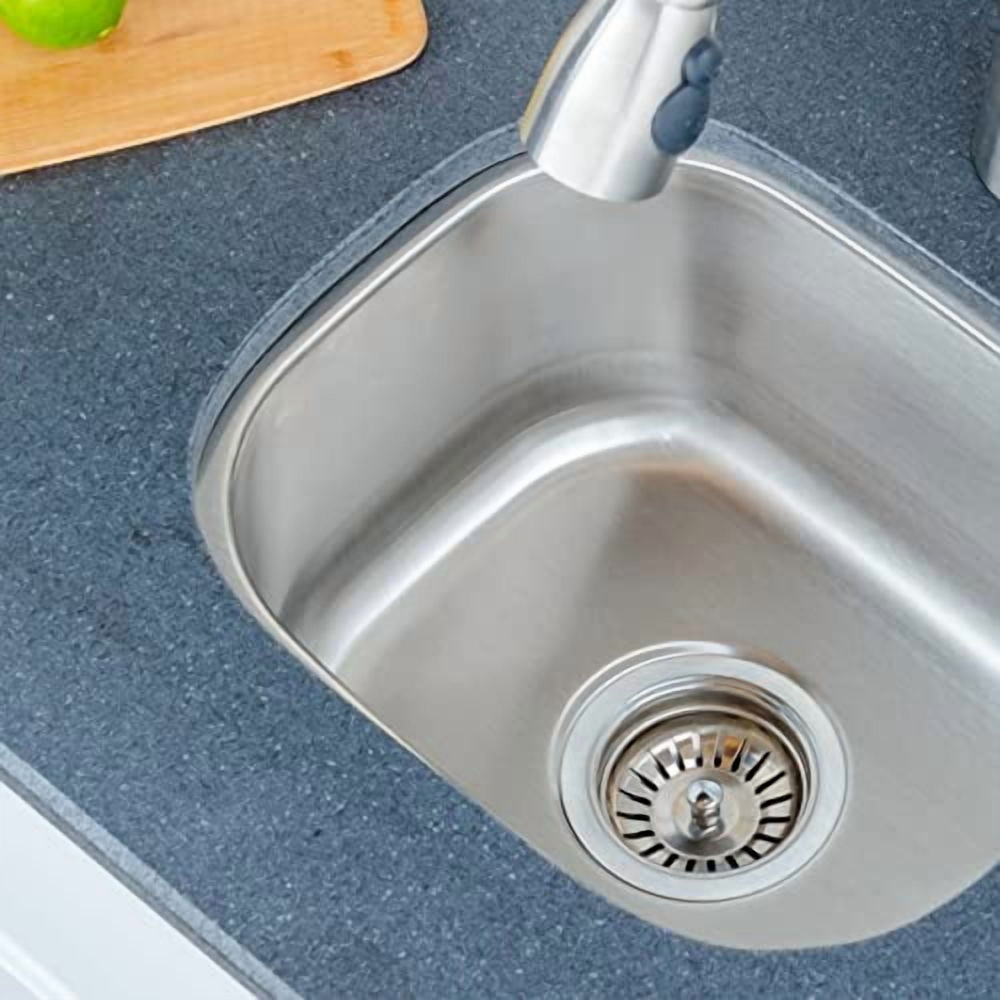 Wells 18 Gauge Single Bowl Undermount Stainless Steel Kitchen Sink ...