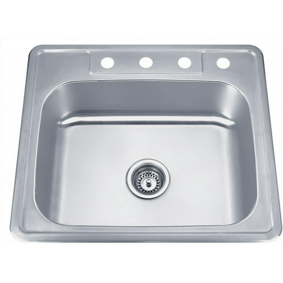 Wells 25-inch 20-gauge Drop-in 3-hole Single Bowl ADA Compliant ...