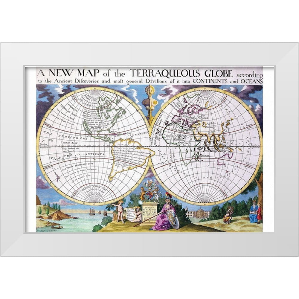 Wells, Edward 24x17 White Modern Wood Framed Museum Art Print Titled ...