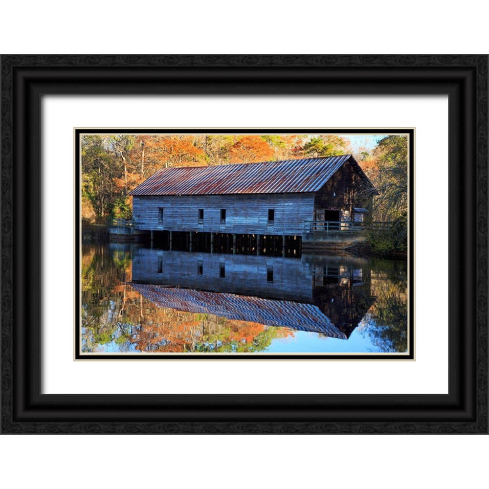 Wells, Joanne 24x17 Black Ornate Wood Framed with Double Matting Museum ...