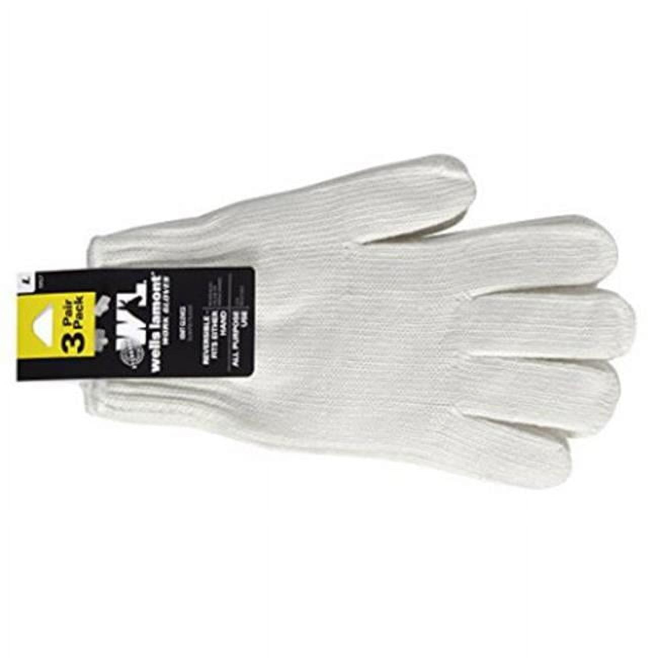 Wells Lamont 505LF Polyester Work String Gloves, Large - Pack of 3 ...