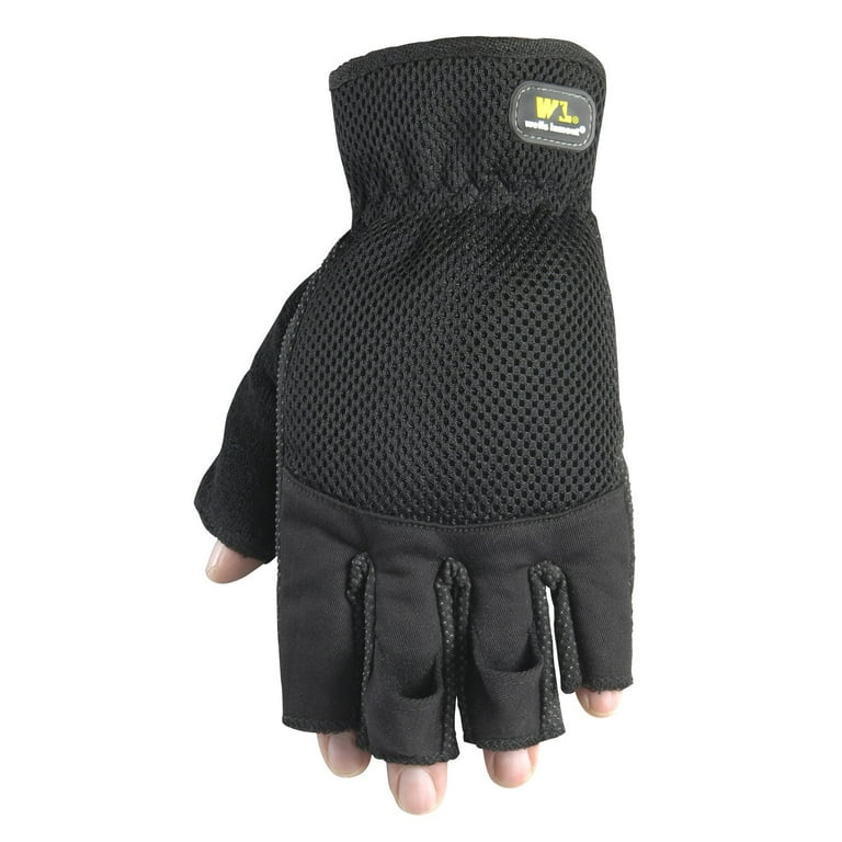 fingerless work gloves medium