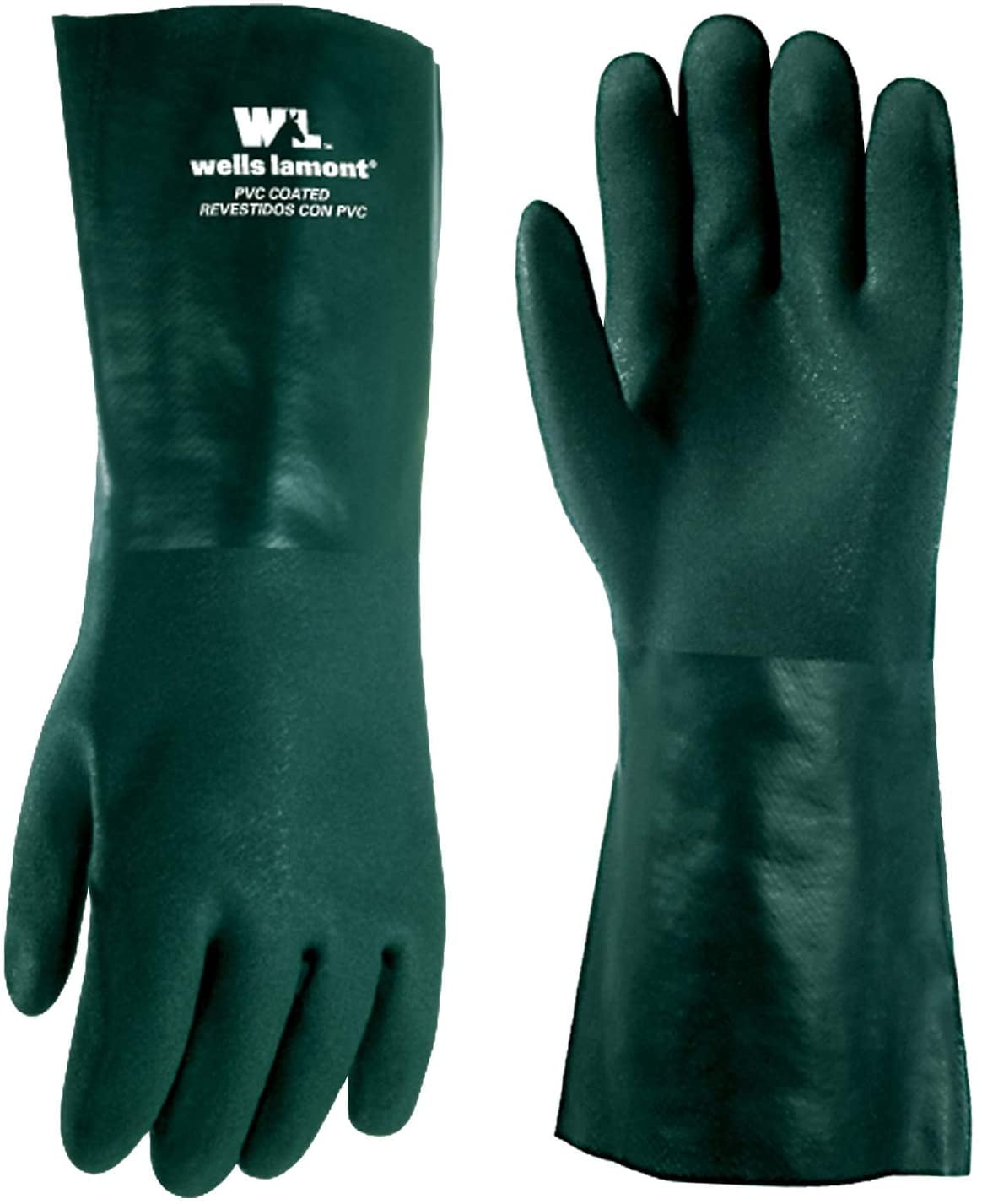 Wells Lamont Heavy Duty 14” PVC Coated Work Gloves | Chemical & Liquid ...