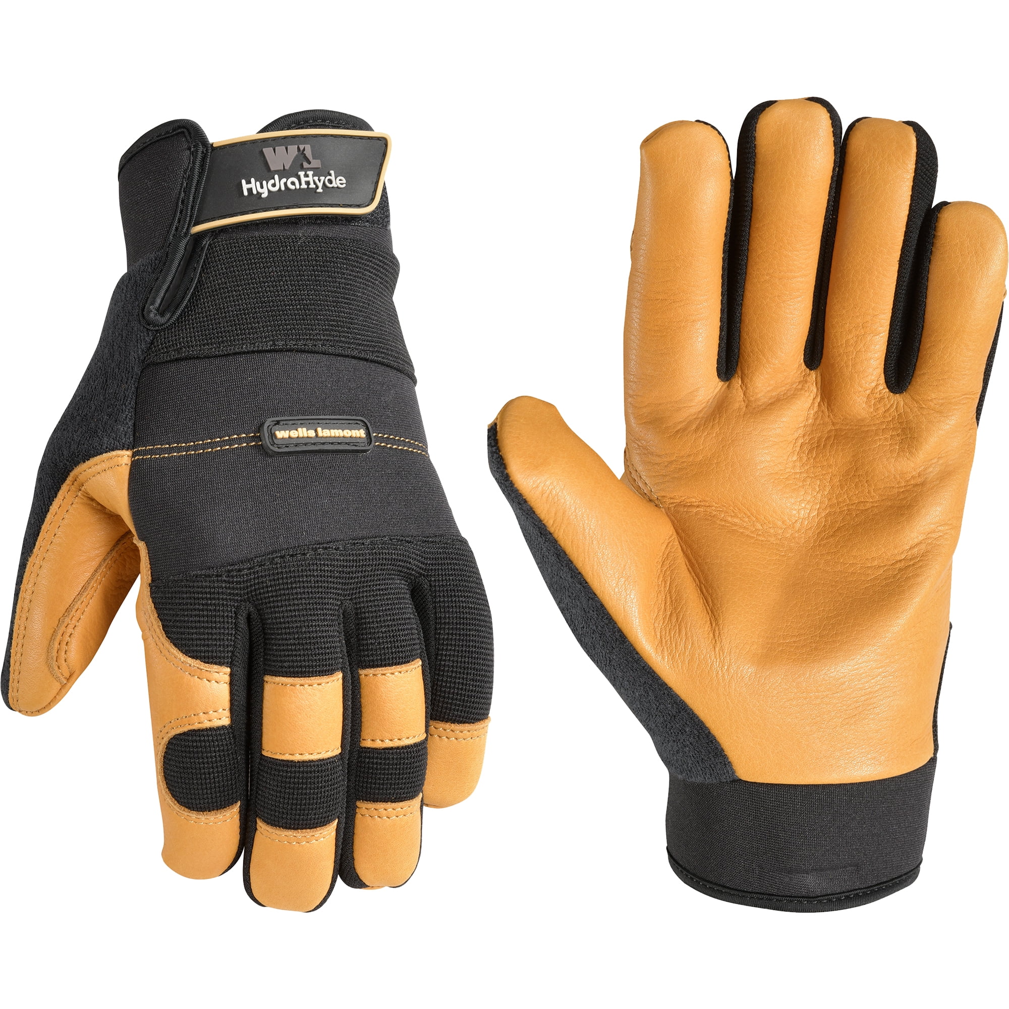 Wells Lamont Men's Hydrahyde Leather Gloves Pull-On, Black - Walmart.com
