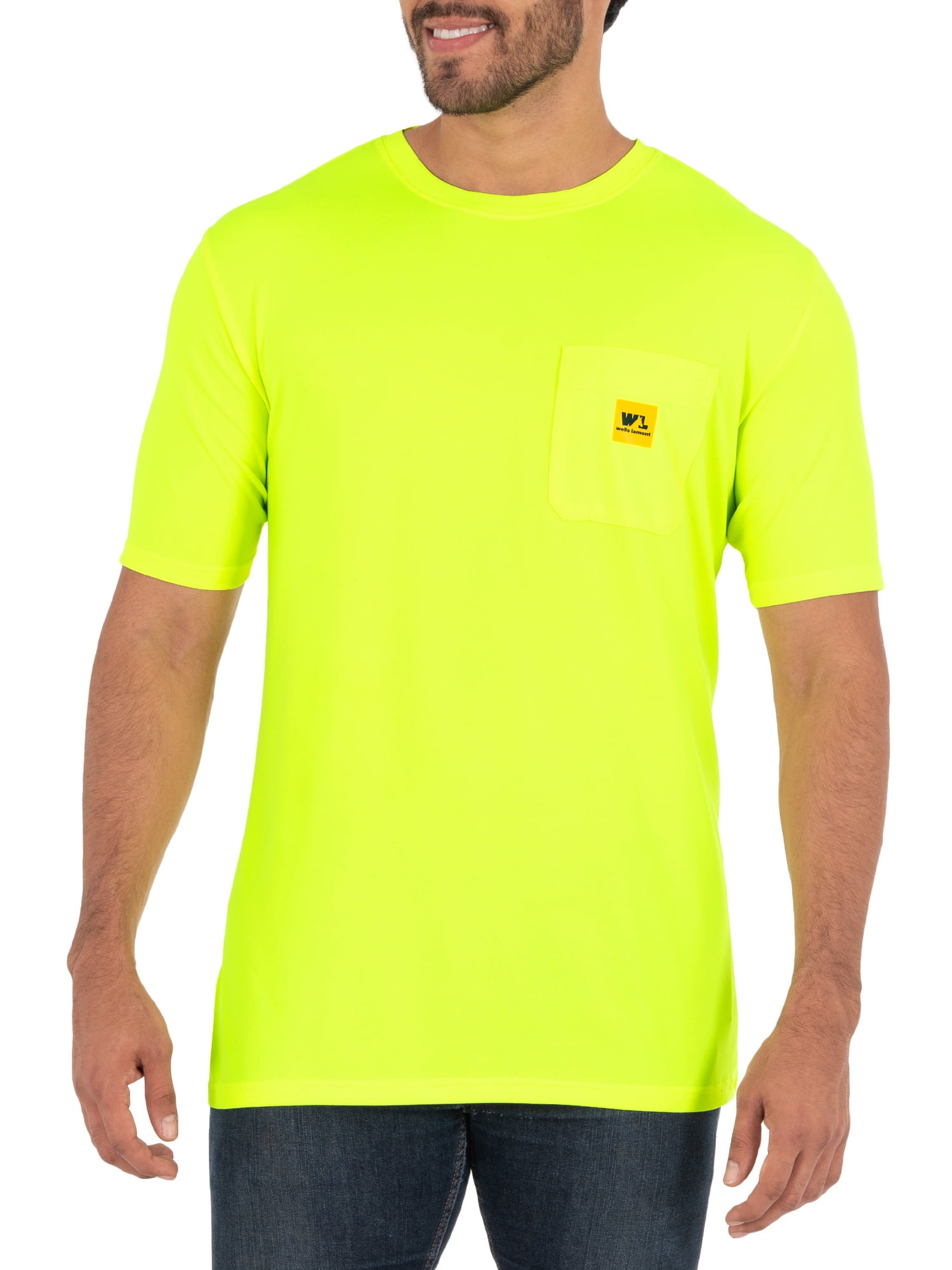 Wells Lamont Men's Short Sleeve Jersey Plaited Performance Pocket Tee ...