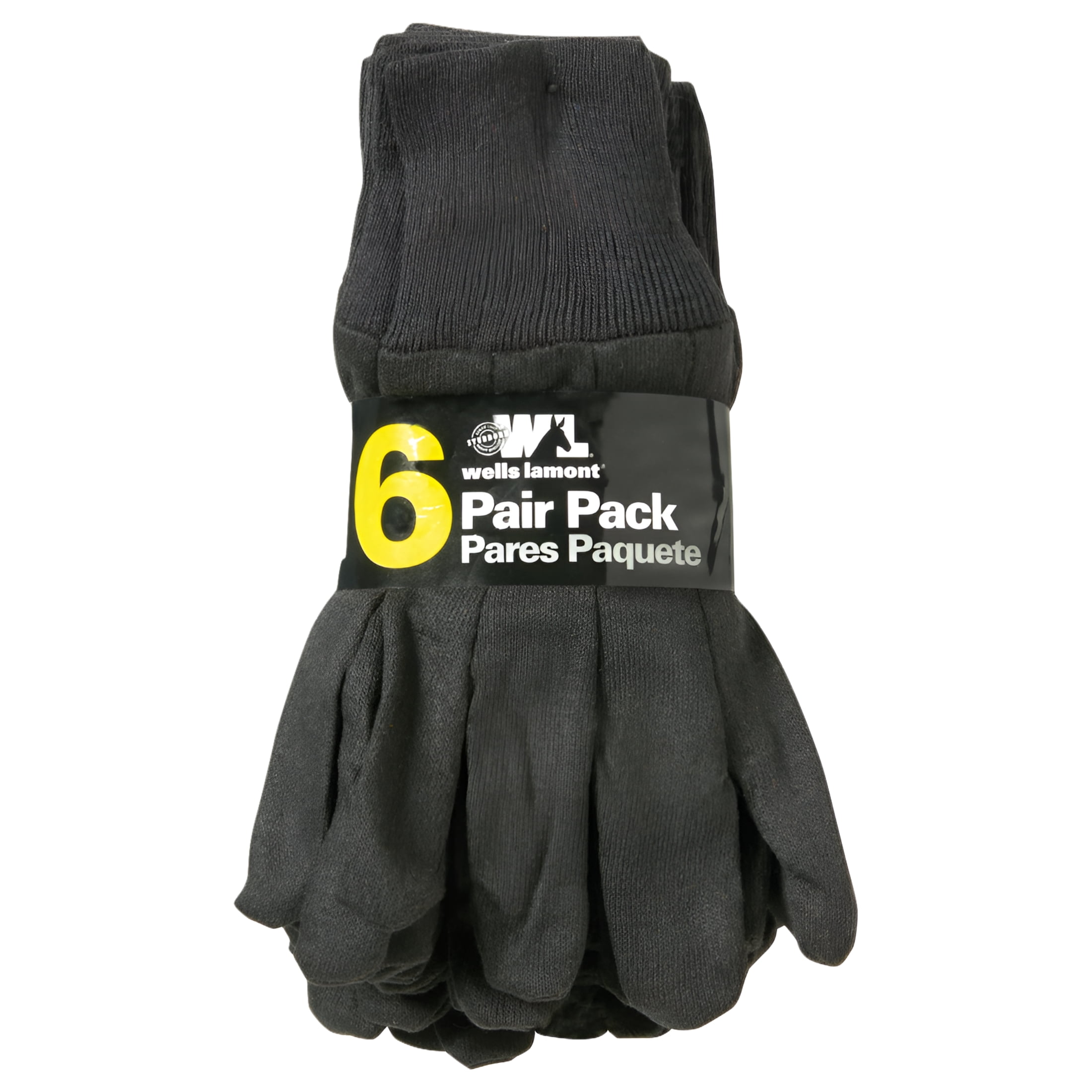 Wells Lamont Jersey Work Gloves, 6 Pair Pack, Elastic Wrist, Clute Cut ...