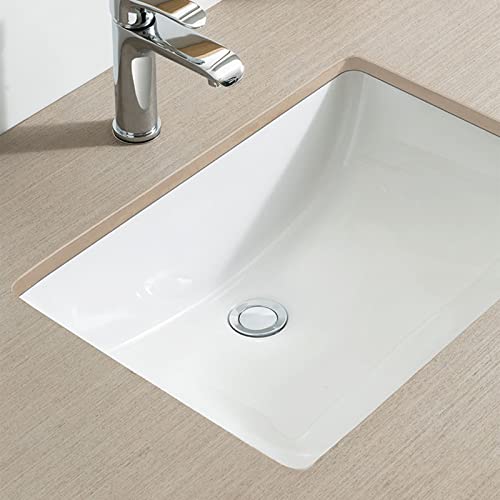 Wells Rectangular Vitreous Ceramic Lavatory Single Bowl Undermount ...