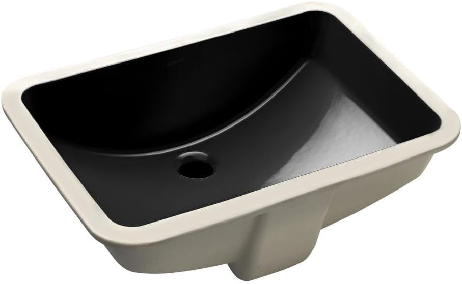Wells Rectangular Vitreous Ceramic Lavatory Single Bowl Undermount ...