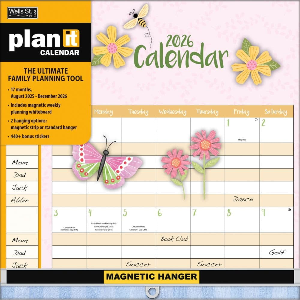 Wells Street by Lang, Family Plan It 2026 Wall Calendar, 12'' X 12 ...