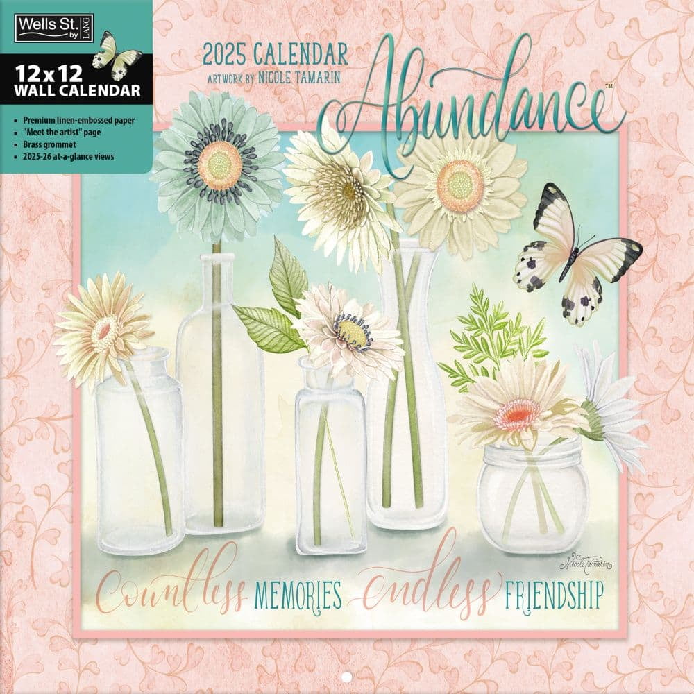 Wells Street by Lang, Abundance by Nicole Tamarin 2025 Wall Calendar ...