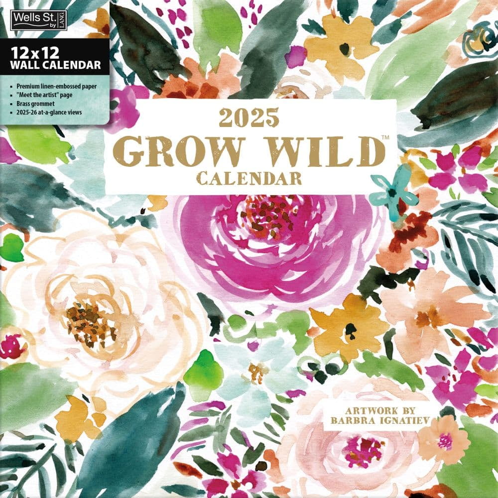 Wells Street by Lang, Grow Wild by Barbra Ignatiev 2025 Wall Calendar ...
