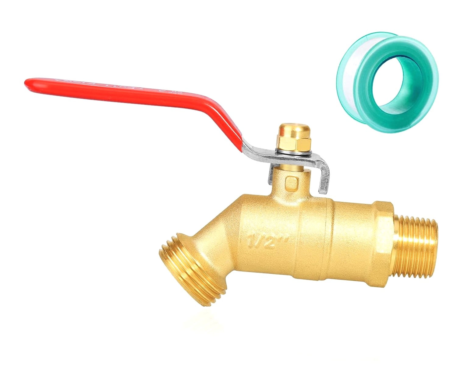 Wellsay 1/2" NPT/MIP Male Hose Adapter, Water Spigot with 3/4" Male GHT ...