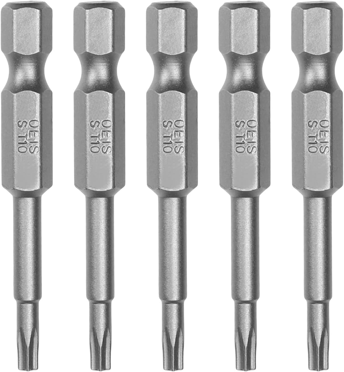 Wellsay 1/4 Inch Hex Shank Screwdriver Bits, Star 5 Point Hollow Head ...