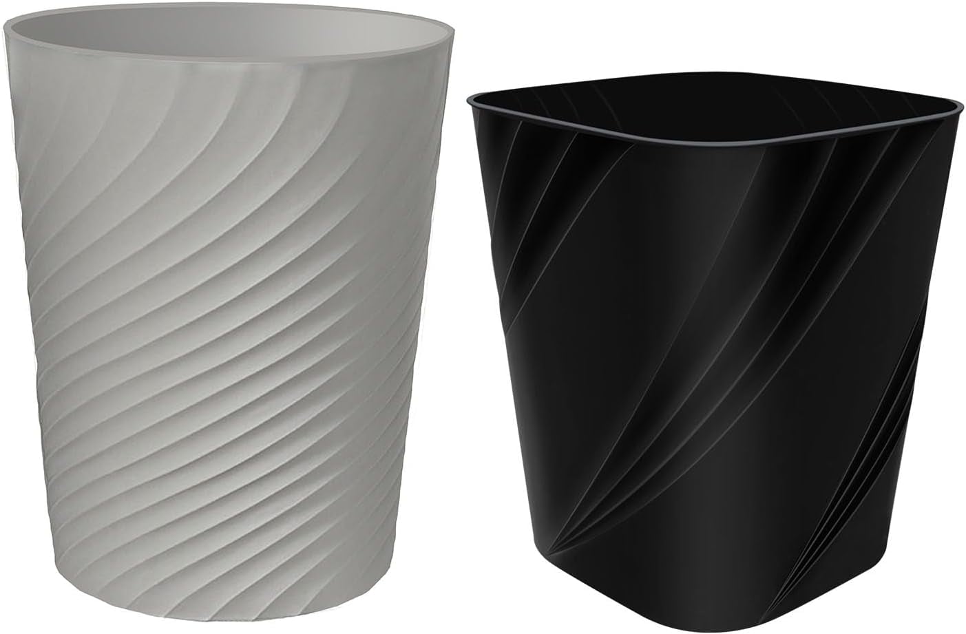 Wellsay 1.8 Gallon Small Trash Can Wastebasket Recycling Bin 1.6 Gallon ...