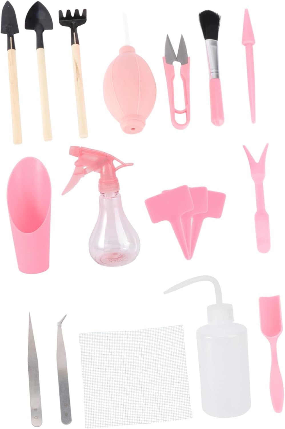 Wellsay 1 Set 16pcs Planting Tool Mini Garden Tools Kit House Plant ...