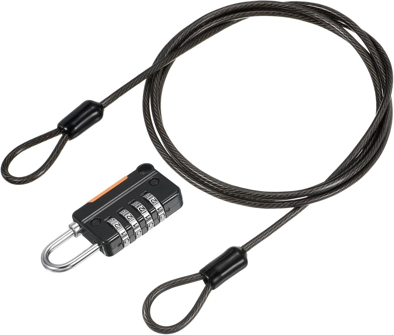 Wellsay 1 Set 4 Digit Combination Locks with Security Cable, Outdoor ...