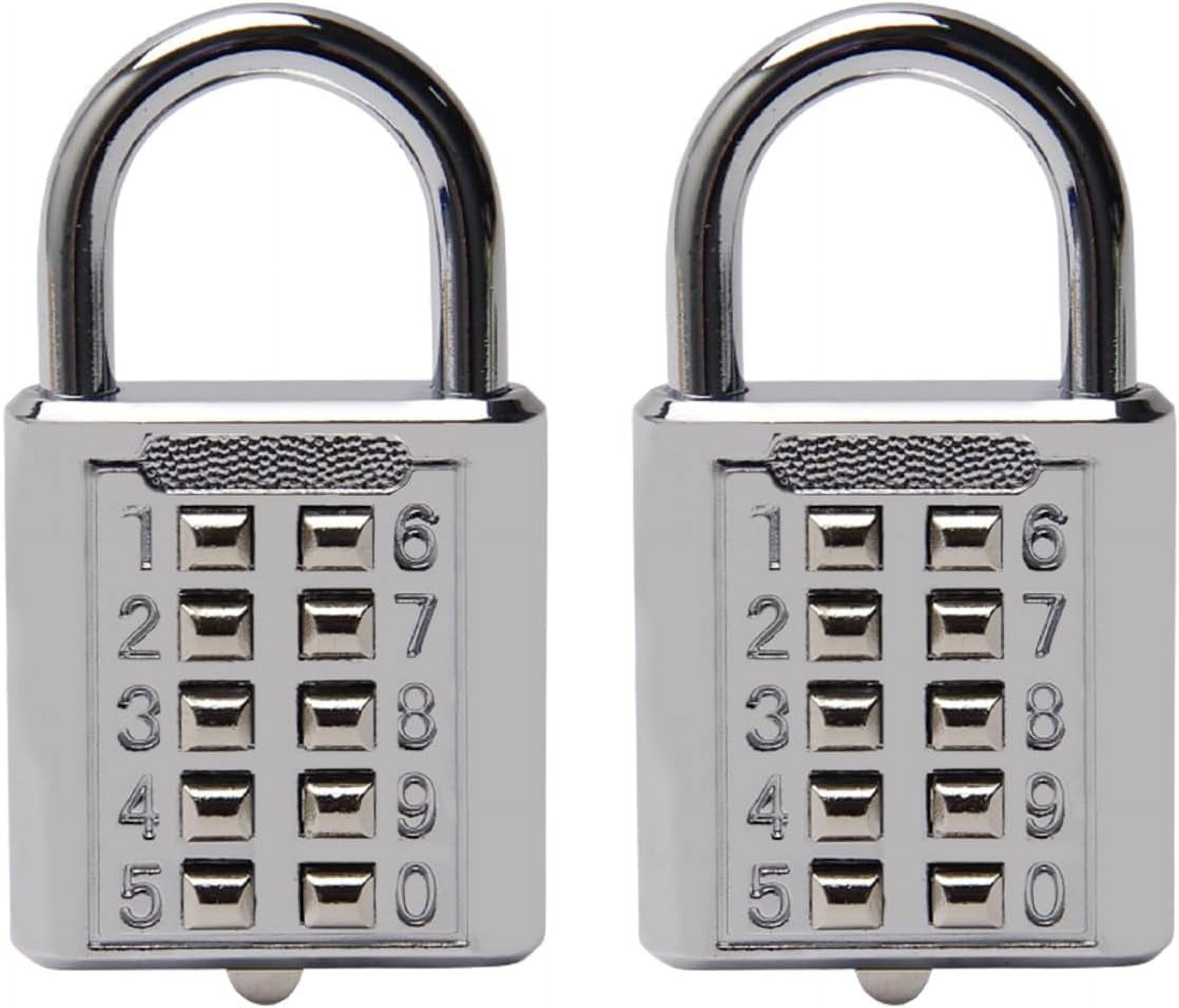 Wellsay 10 Digit Push Button Combination Padlock Digital Lock for ...