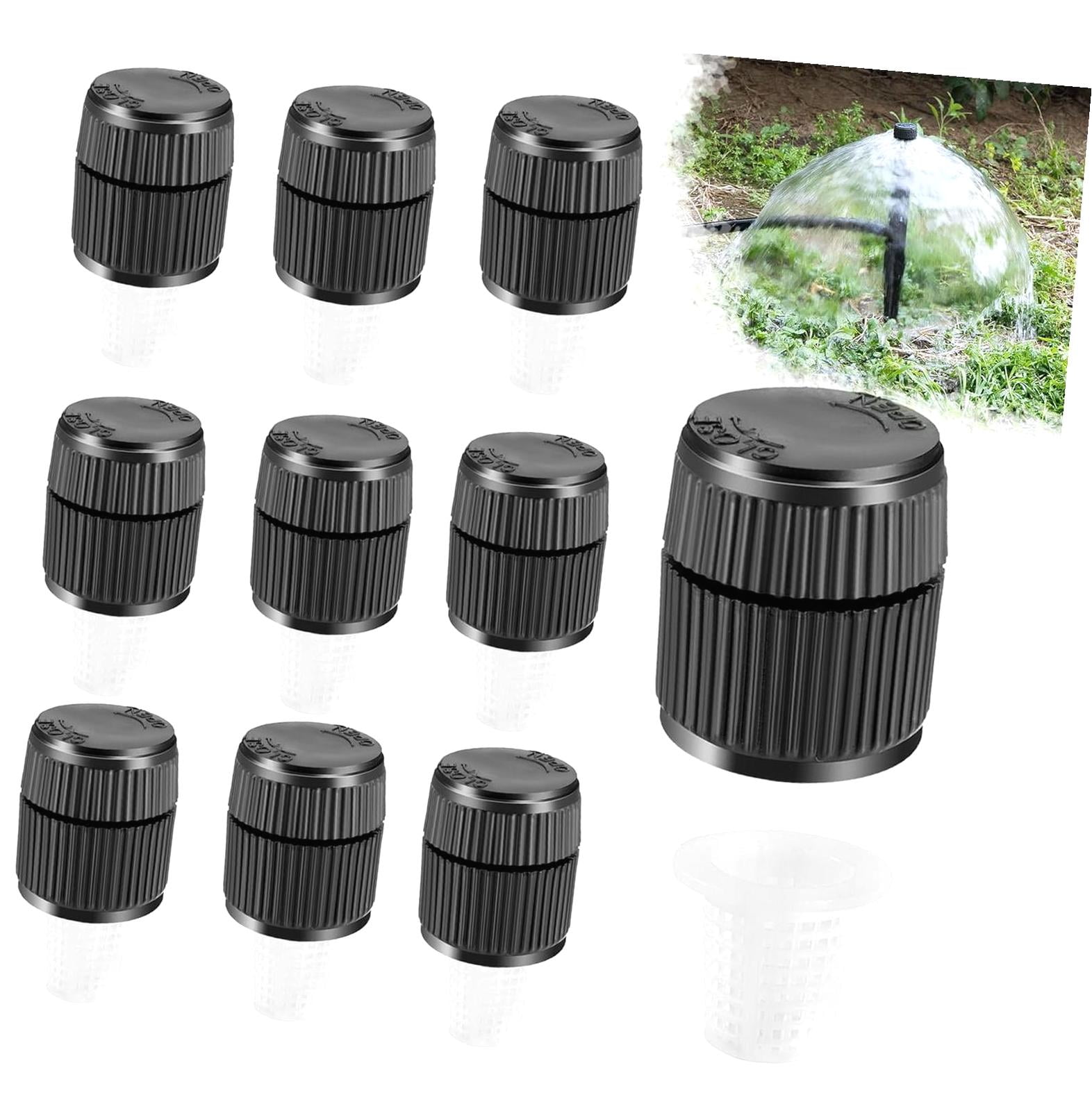 Wellsay 10 Pack Sprinkler Bubbler Heads Adjustable Water Mushroom ...