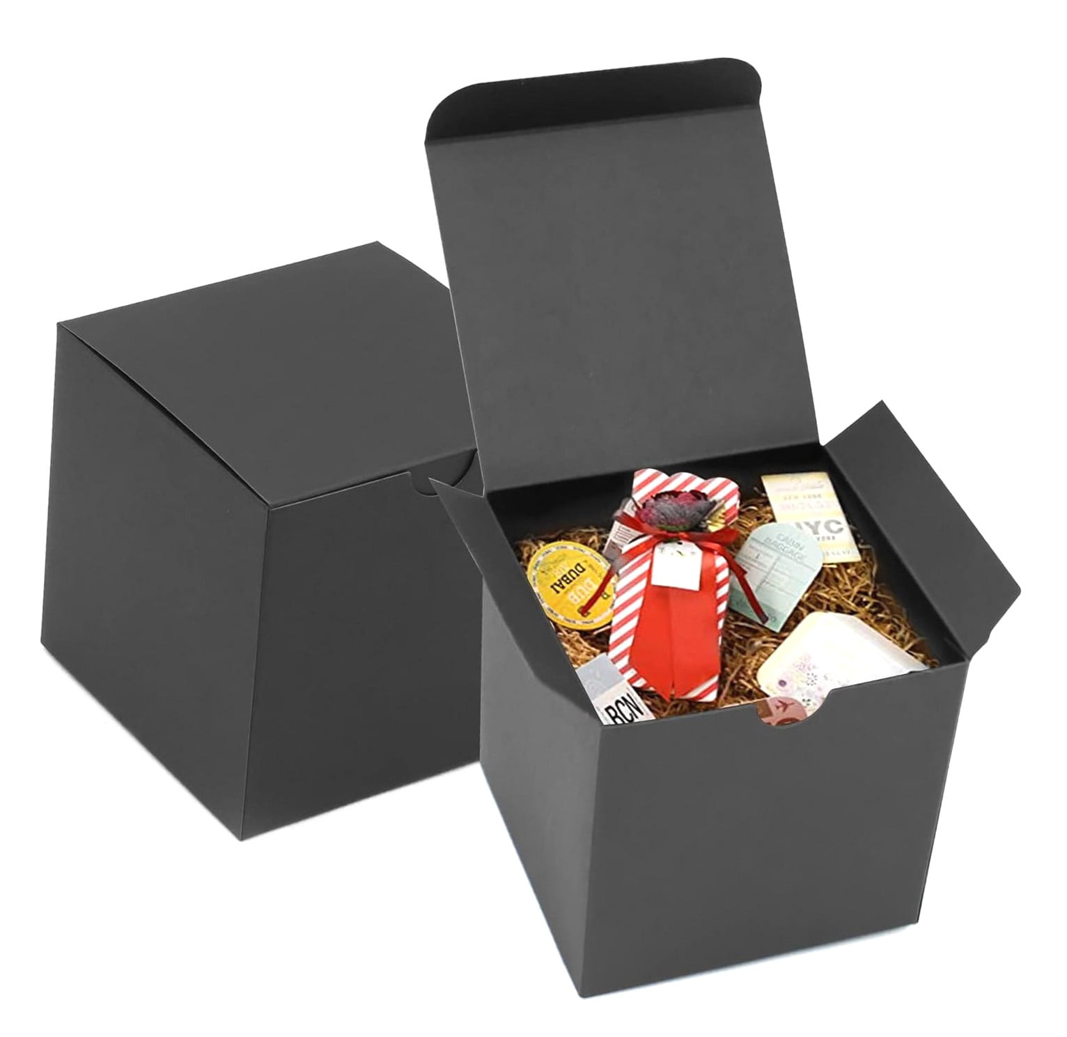 Wellsay 10 Pack of 8x8x4 inch Box with Lid, Paper Suitable for Wedding ...