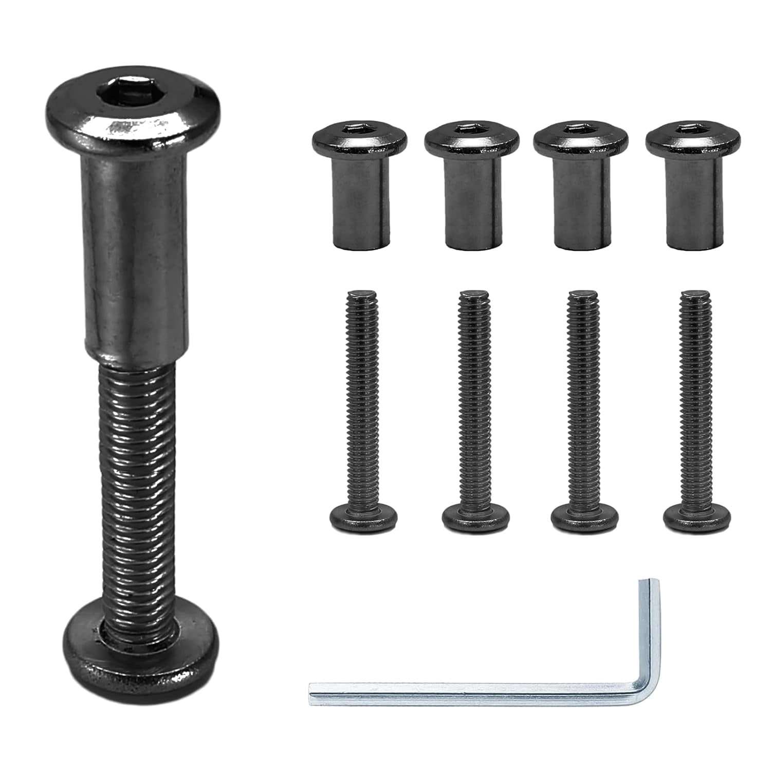 Wellsay 10 Pair(20 Piece) M6x45mm Hex Drive Socket Cap Bolt with Allen ...
