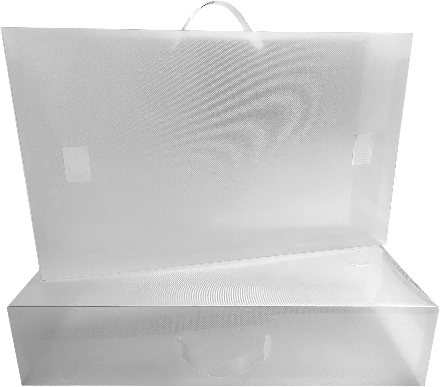 Wellsay 10 pack Clear Plastic Stackable Storage Shoe Boxes with Handle ...