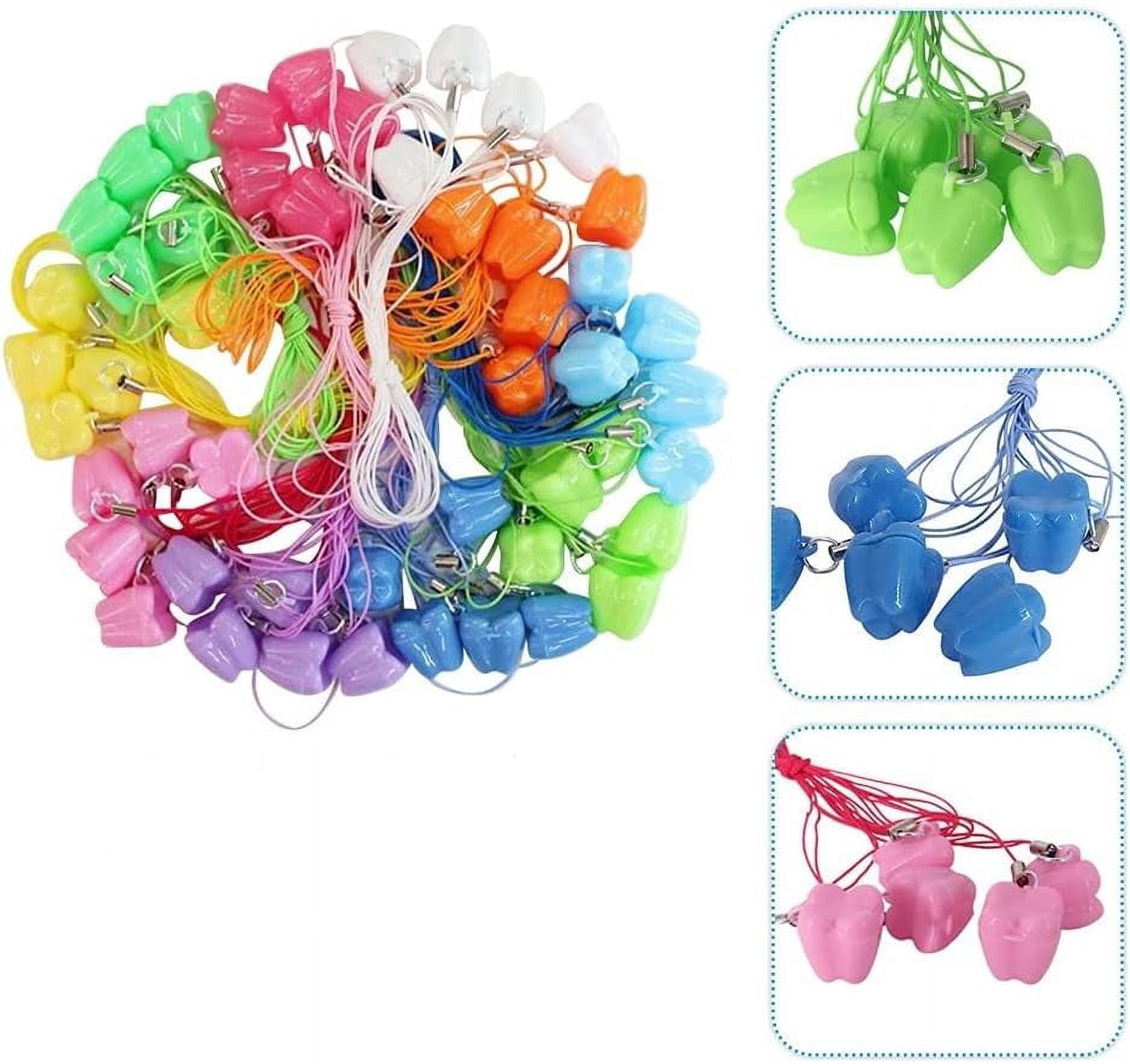 Wellsay 100 Pcs Lost Teeth Saver Necklace Tooth Necklaces Container for ...