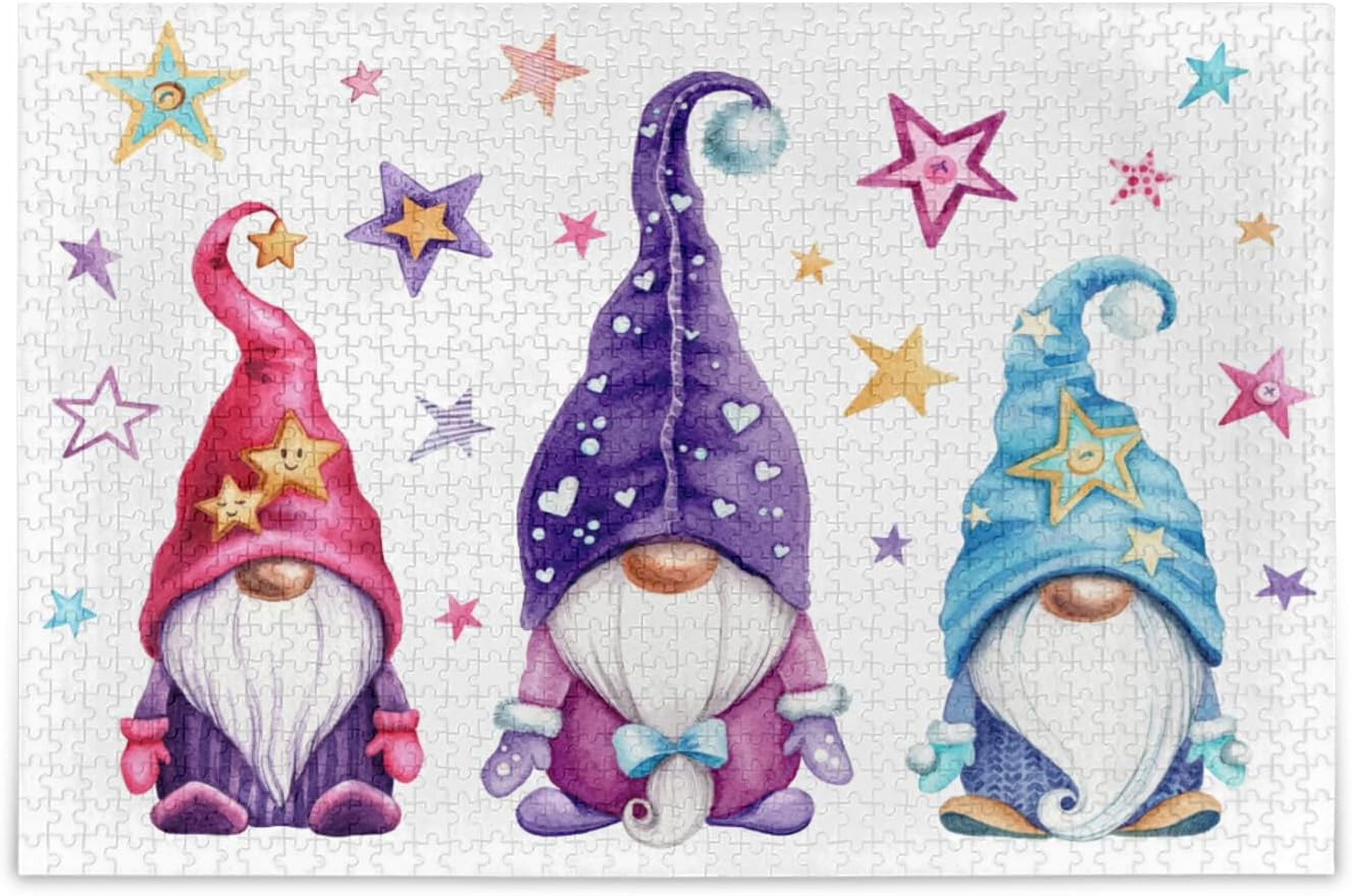 Wellsay 1000 Piece Puzzle for Adults - Cute Gnomes - 1000 Piece Jigsaw ...