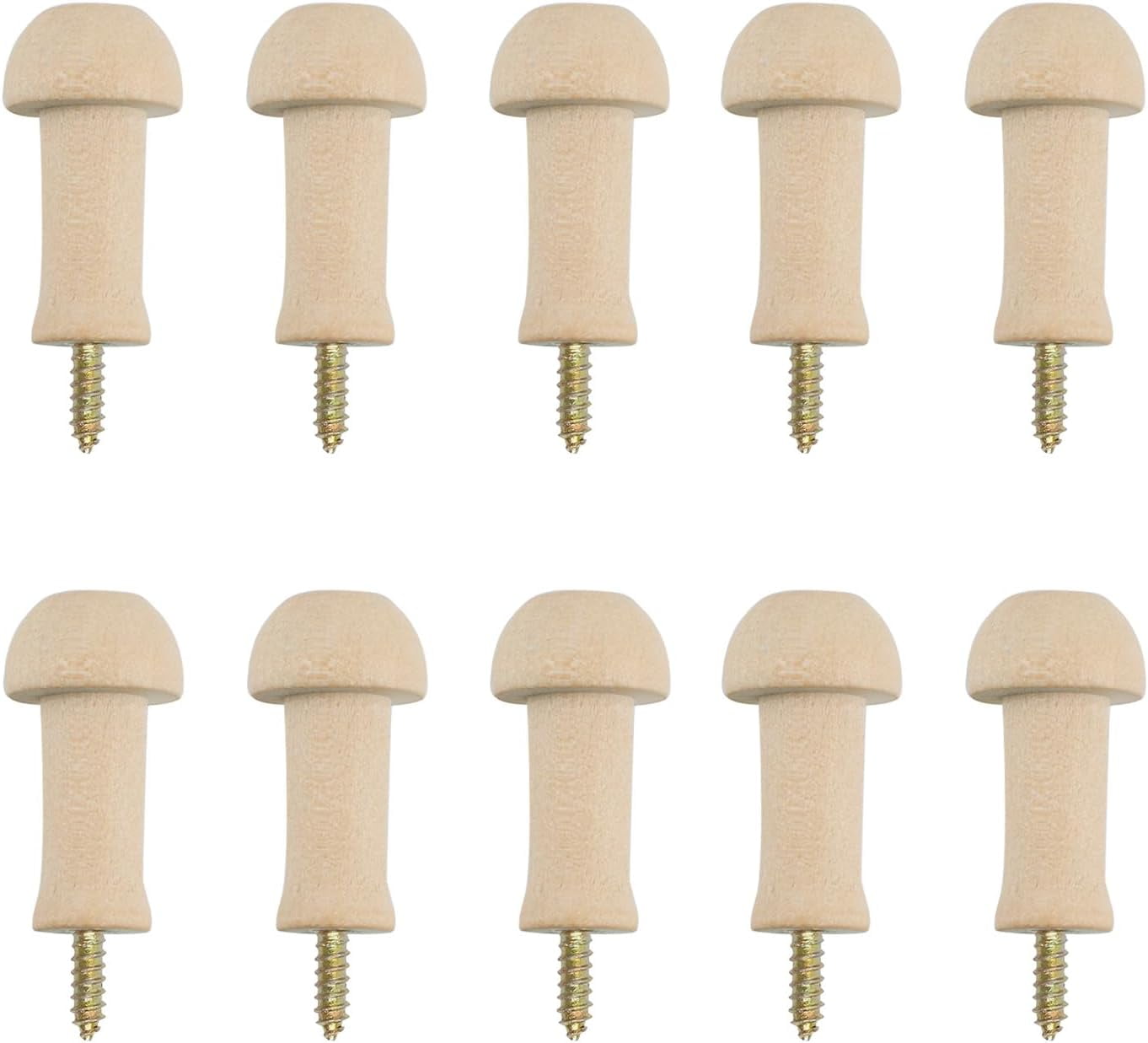 Wellsay 10PCS Wooden Shaker Pegs, 1.34 Inch Shaker Peg Unnished Wood ...