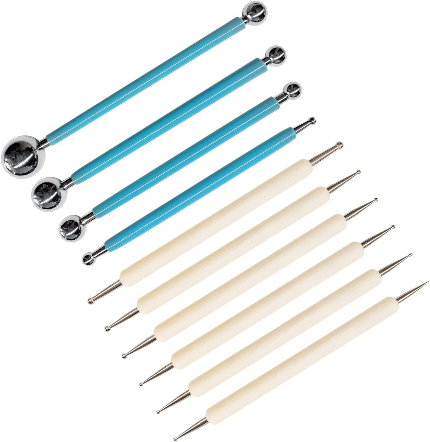 Wellsay 10Pcs Dotting Tools, Ball End Dot Art Tools for Rock Painting ...