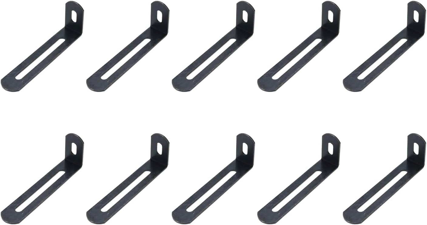 Wellsay 10pcs L Shape Corner Brace Adjustable Corner Bracket with Slot ...