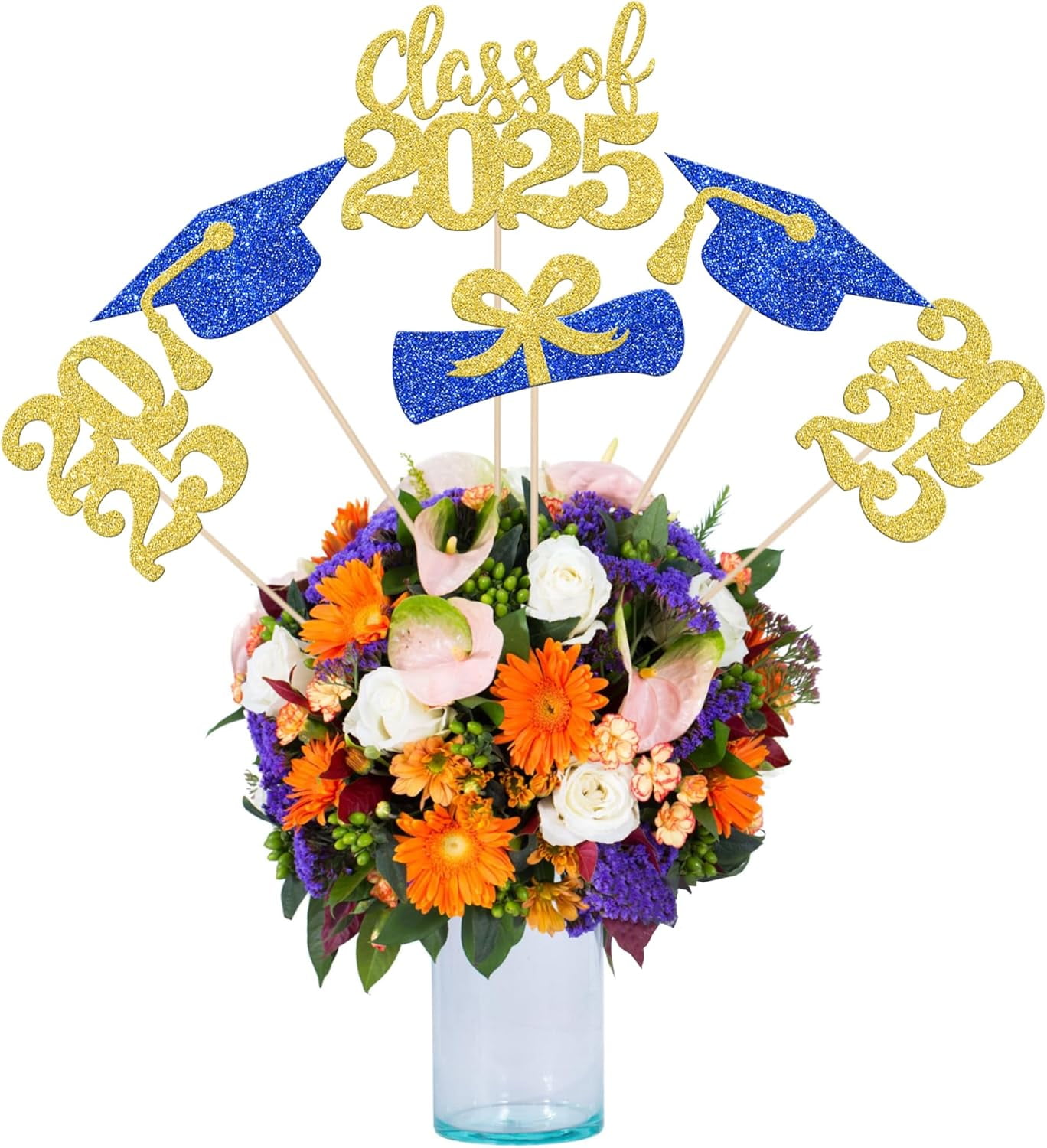 Wellsay 12 PCS 2025 Graduation Centerpiece Sticks Class of 2025 ...