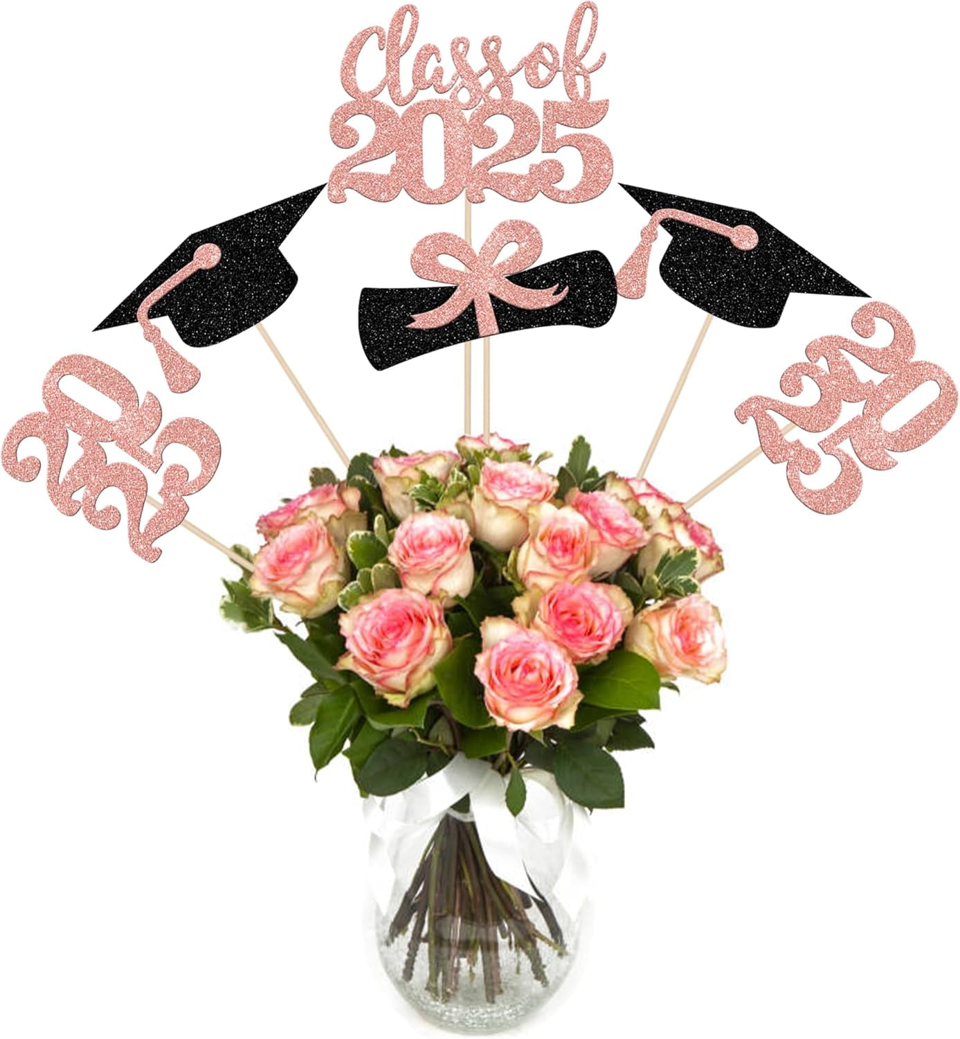 Wellsay 12 PCS 2025 Graduation Centerpiece Sticks Class of 2025 ...