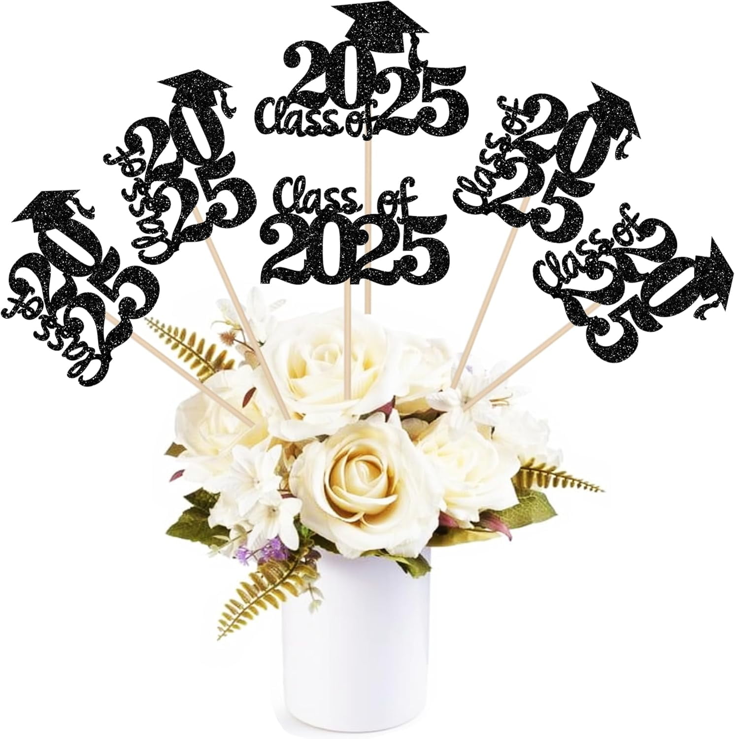 Wellsay 12 PCS 2025 Graduation Theme Centerpiece Sticks Class of 2025 ...