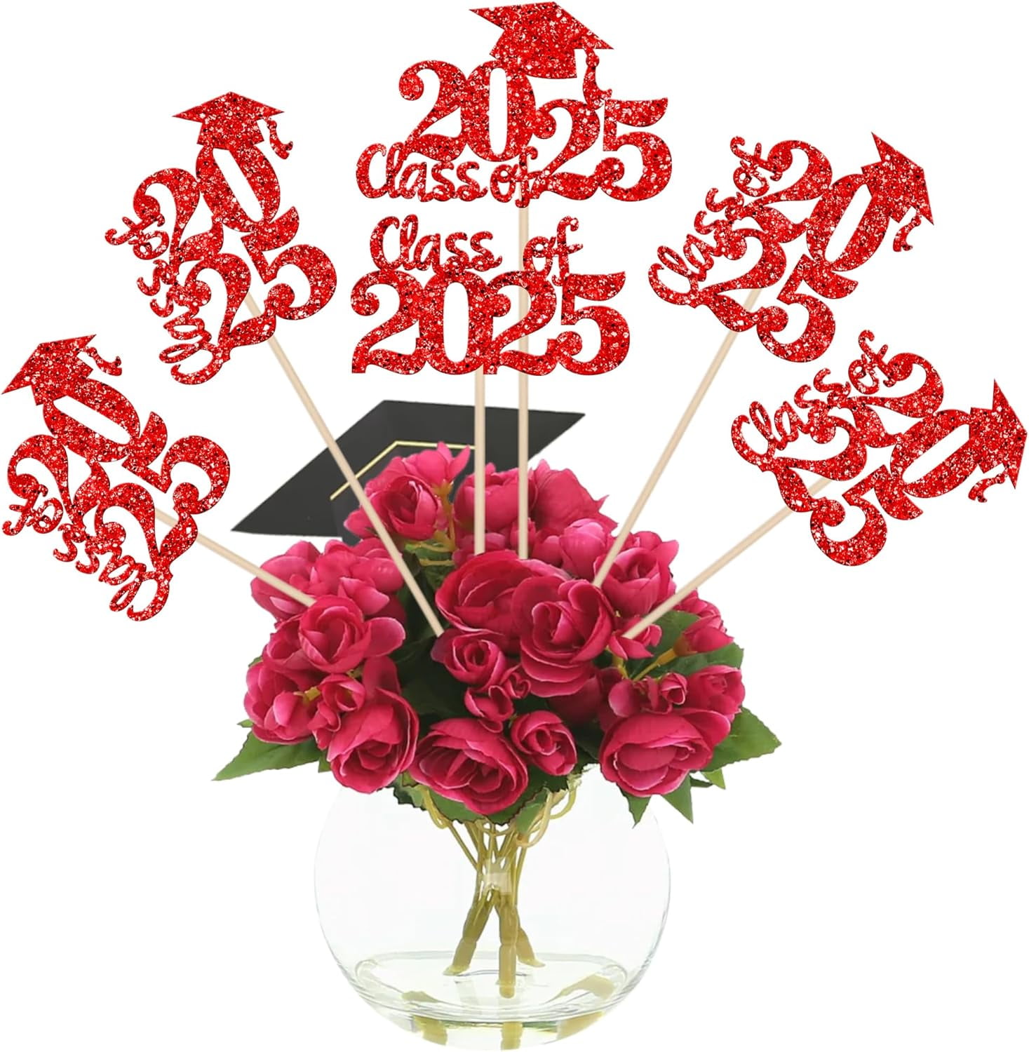 Wellsay 12 PCS 2025 Graduation Theme Centerpiece Sticks Class of 2025 ...