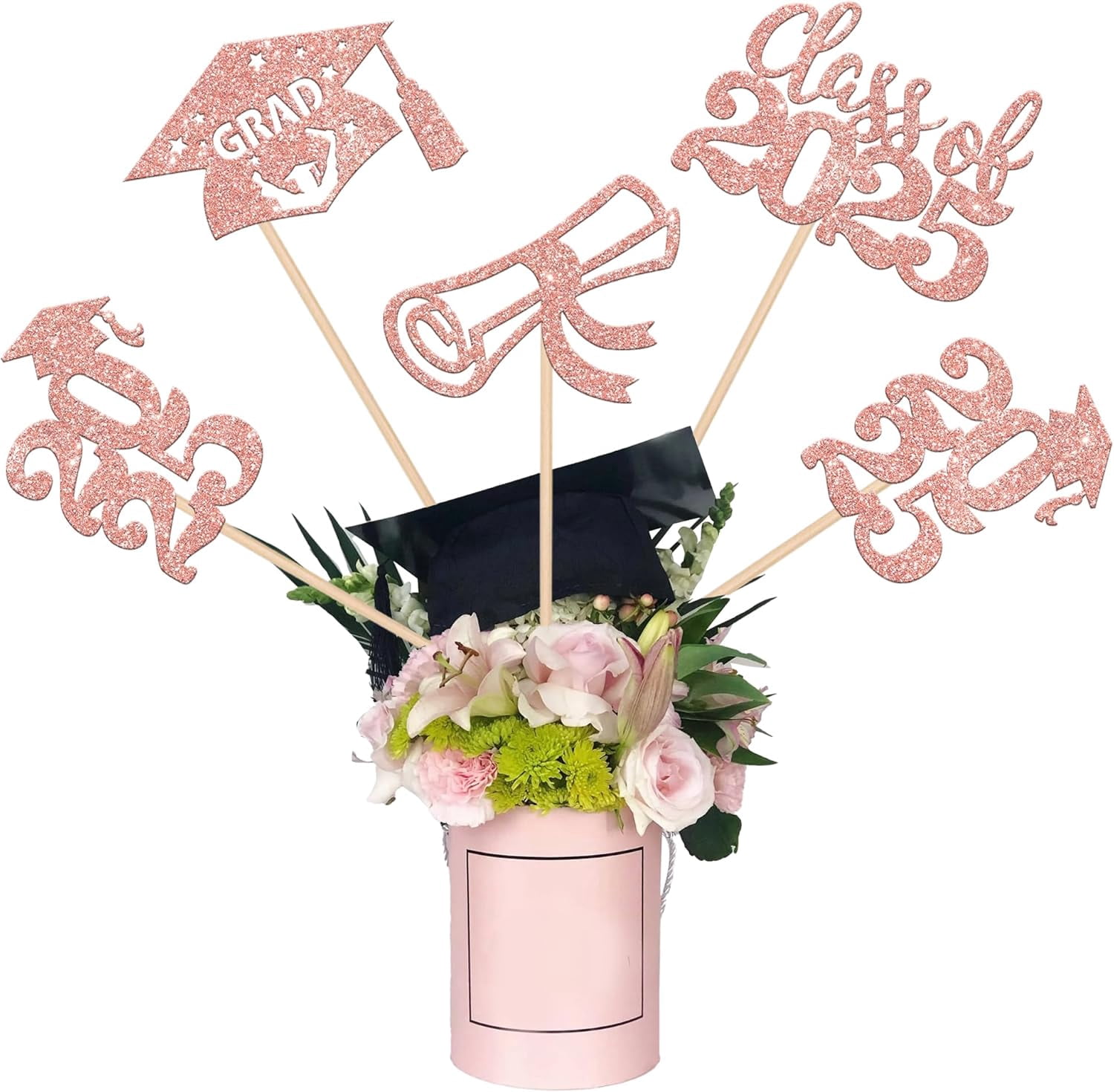 Wellsay 12 PCS Class of 2025 Graduation Centerpiece Sticks 2025 ...