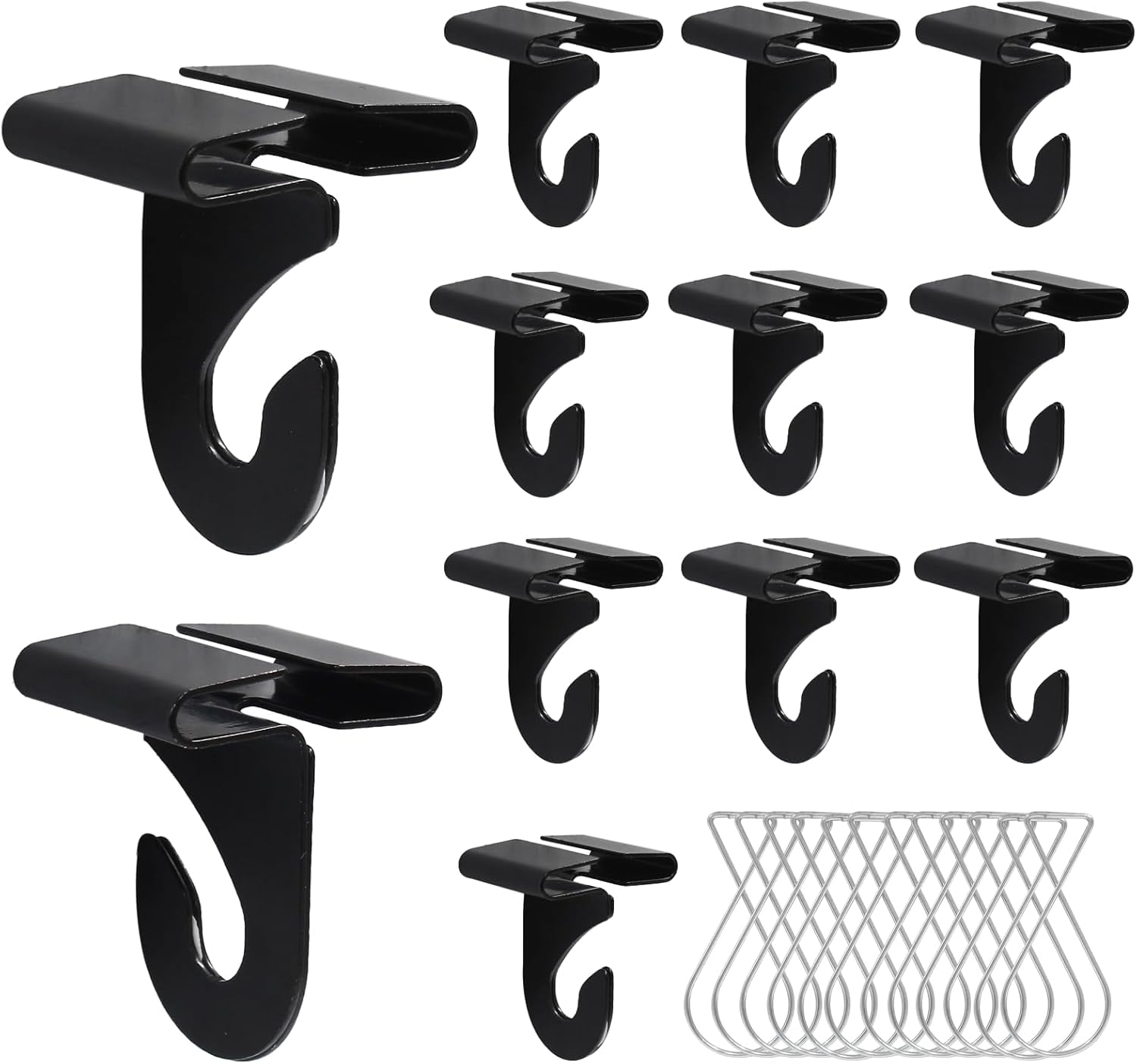 Wellsay 12 Pairs Drop Ceiling Hooks for Hanging, Heavy Duty Ceiling ...