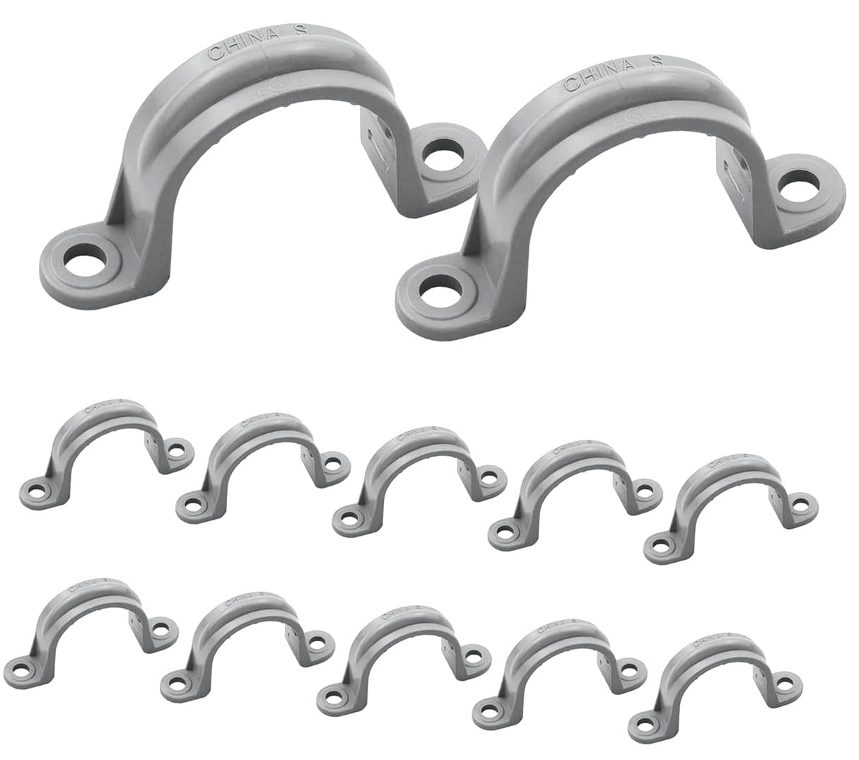 Wellsay 12 Pcs 1 Inch Pipe Straps, 2 Holes Conduit Pipe Clamps Pipe ...