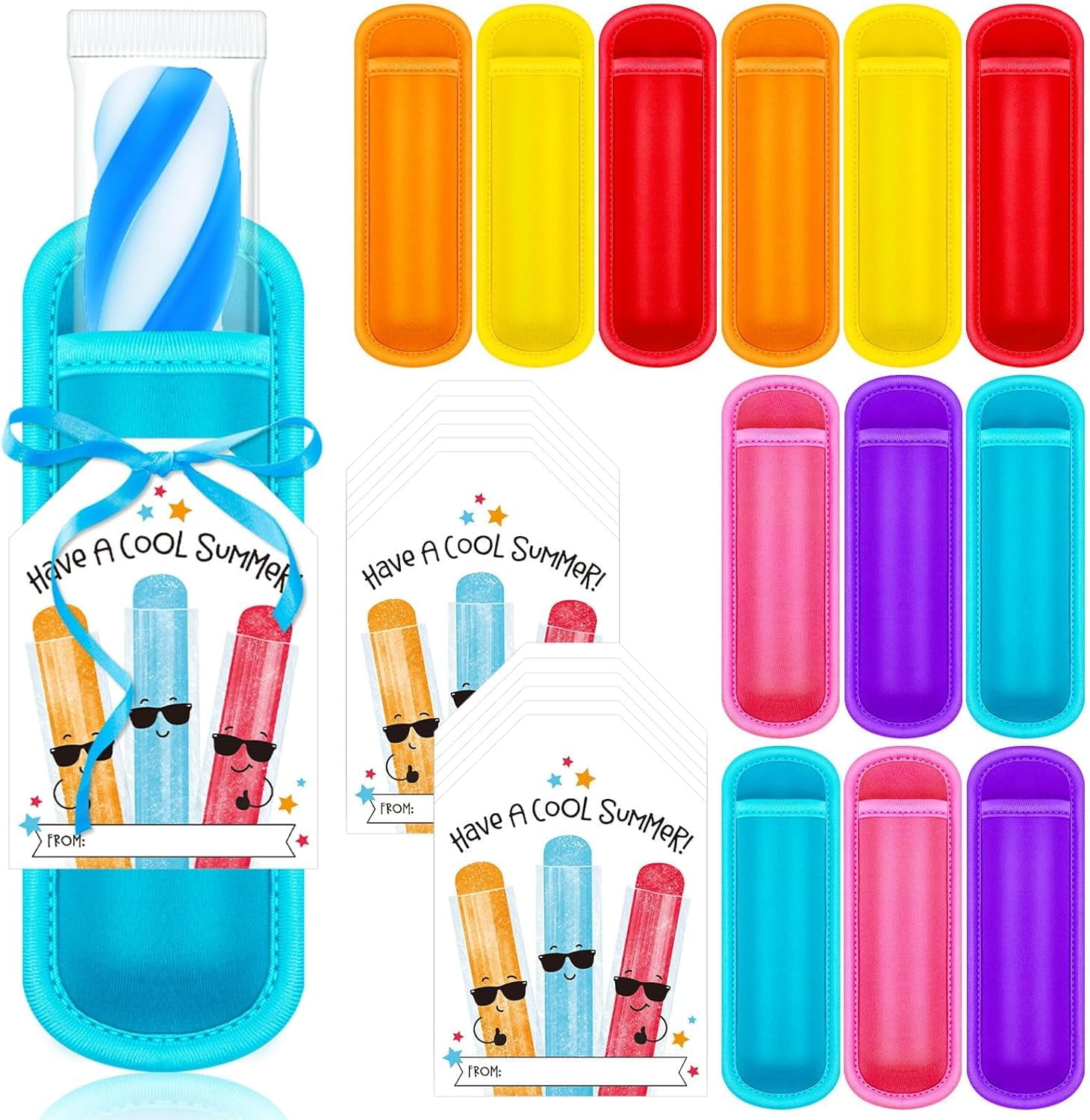 Wellsay 12 Sets End of Year Student Gift Bulk Includes Popsicle Holders ...