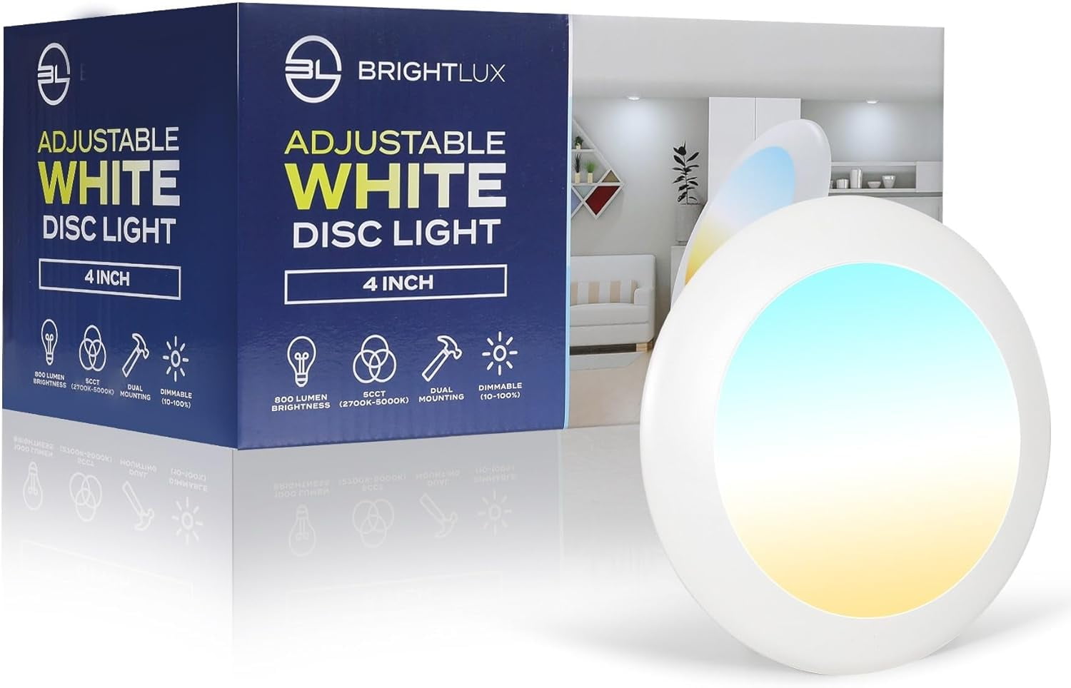 Wellsay 12PCS 4" Flush Mount Ceiling Light, Recessed Lighting, LED Disk ...