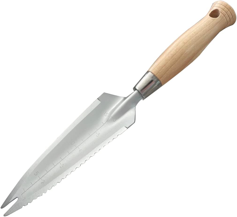 Wellsay 13.3" Alloy Steel Garden Trowel with ed Tip and Depth Mings ...