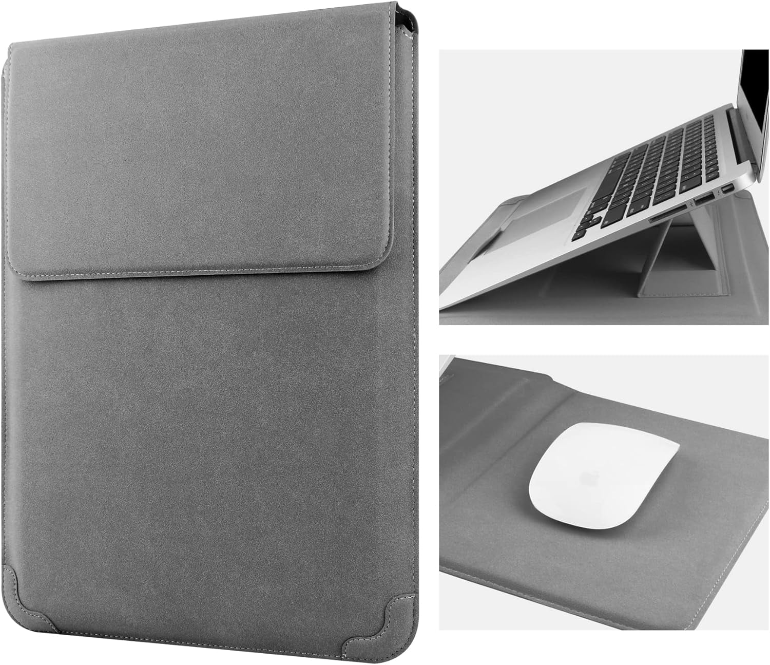 Wellsay 13 Inch Laptop Sve Case Leather Bag Compatible with MacBook Air ...