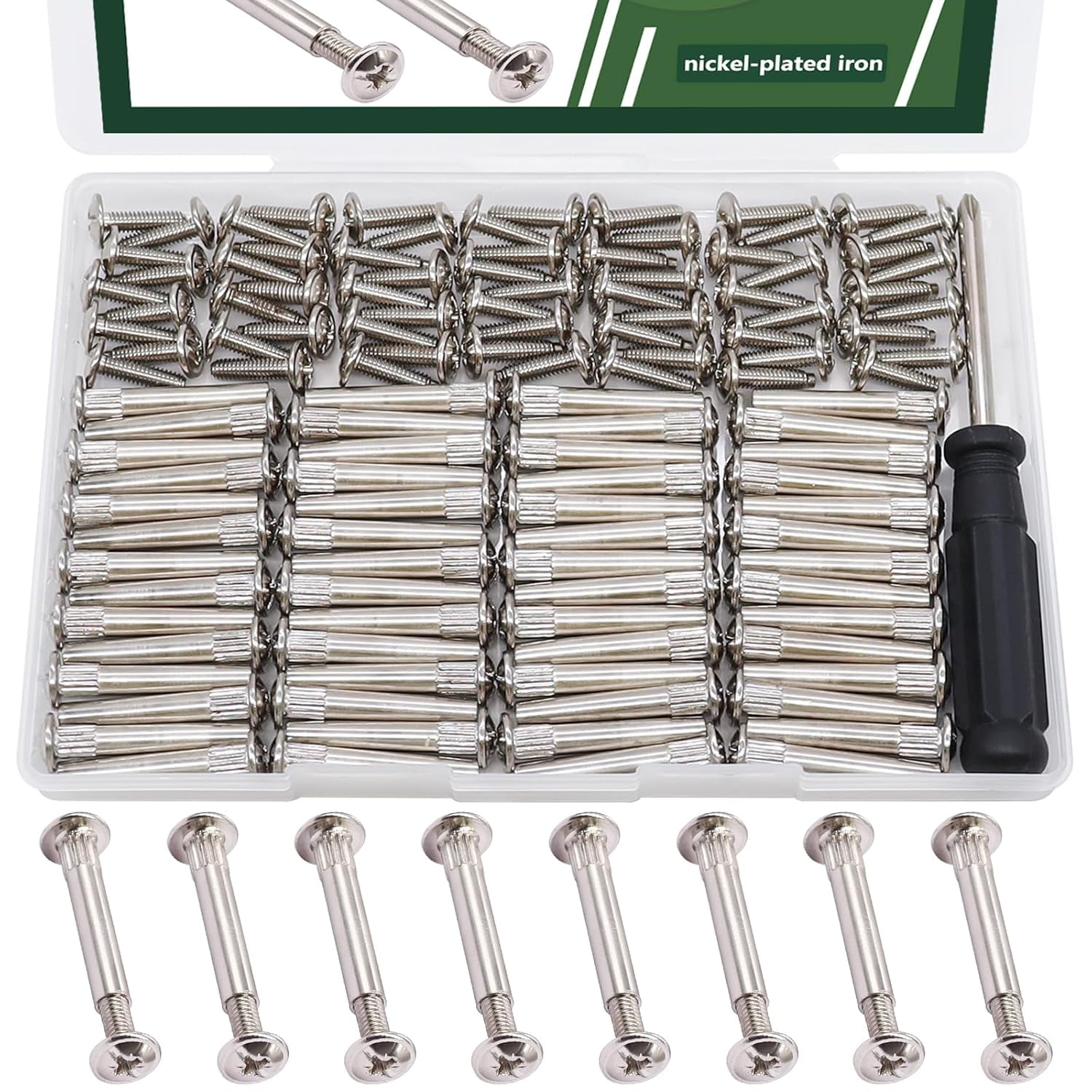 Wellsay 130PCS M4 Furniture Joint Connector Bolt & Cap Nut Kit ...