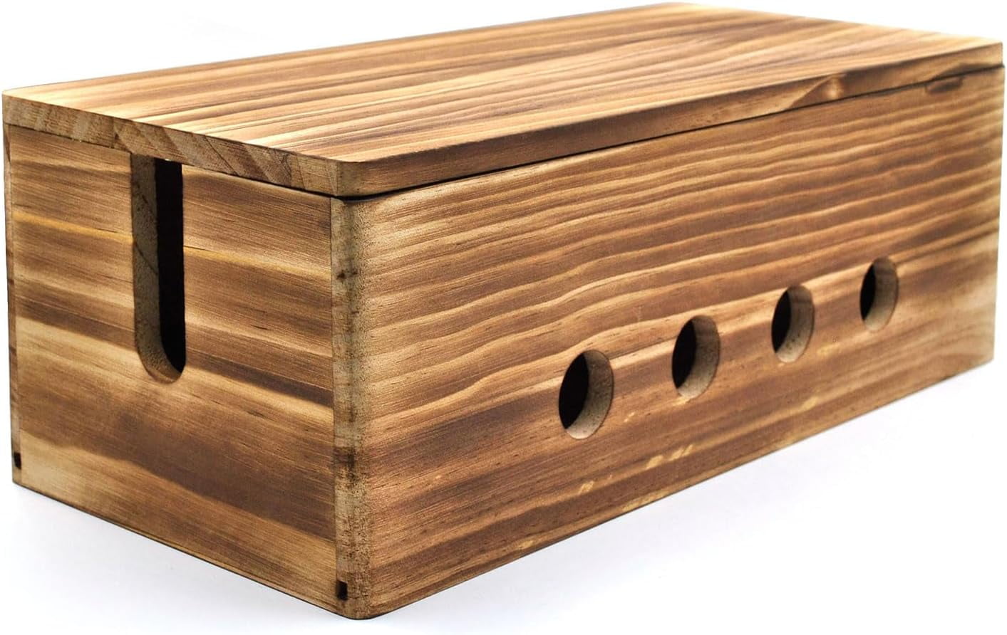 Wellsay 14 inch Large Cable Management Box, Wood Cord Hider Box ...
