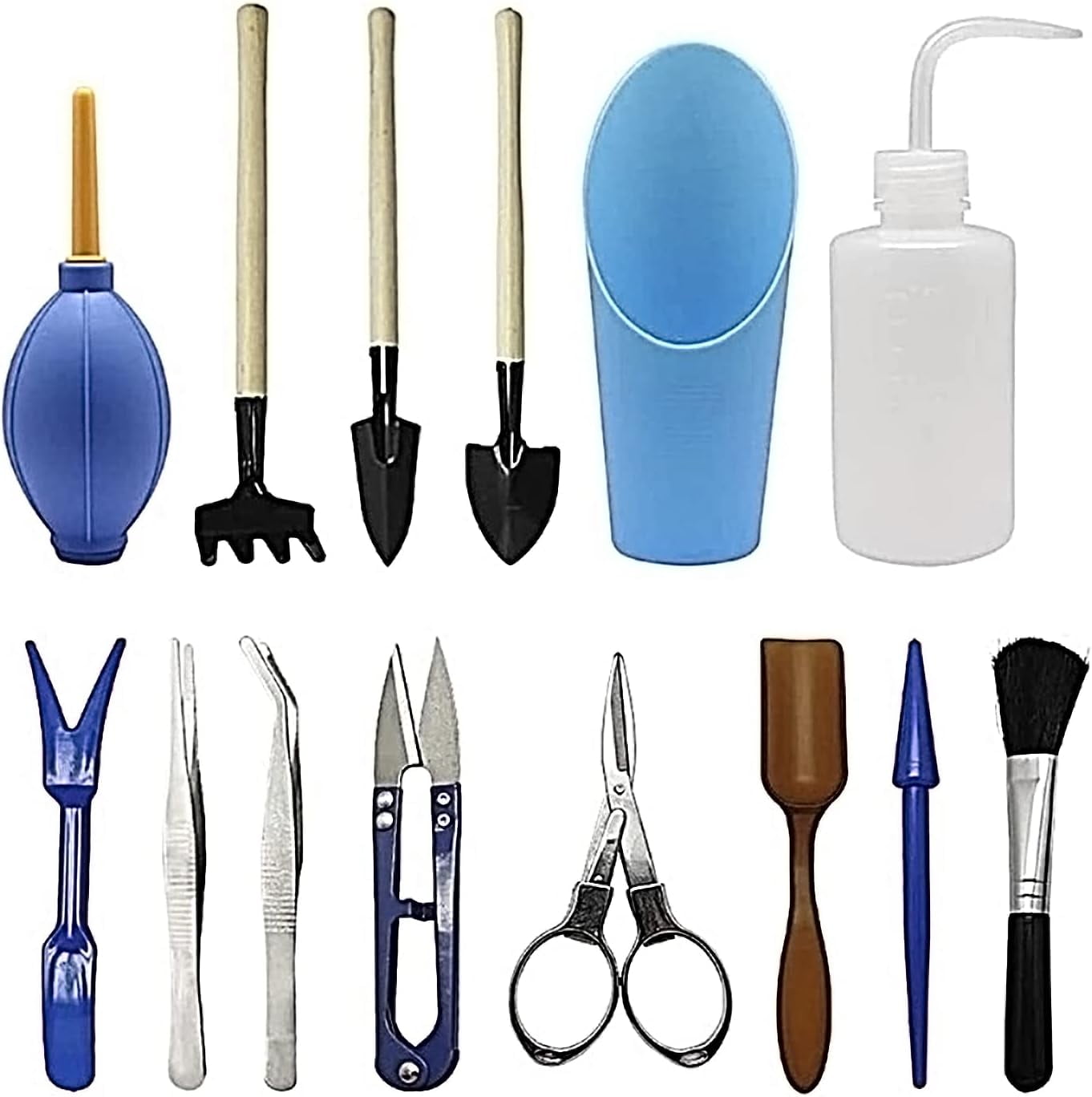 Wellsay 14PCS Garden Planting Tool Set Bonsai Succulent Transplanting ...