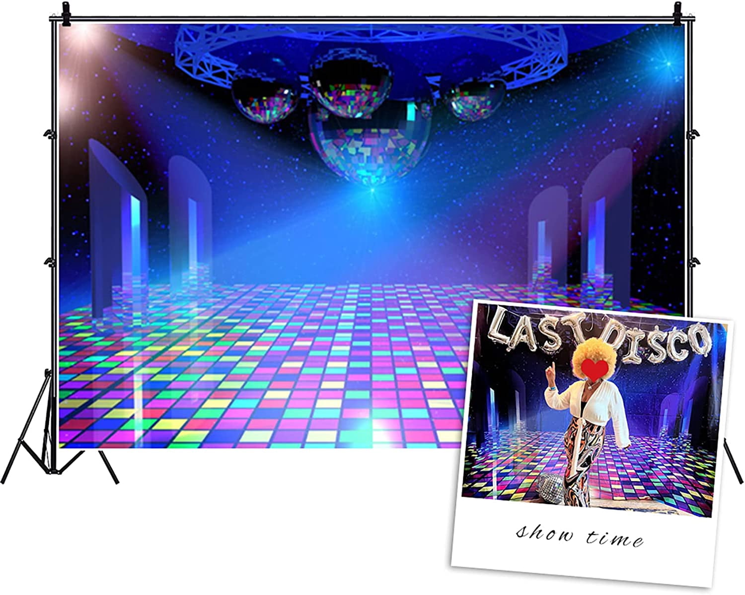 Wellsay 14x10ft Discos Party Backdrop 80s Night Club Music Dance ...