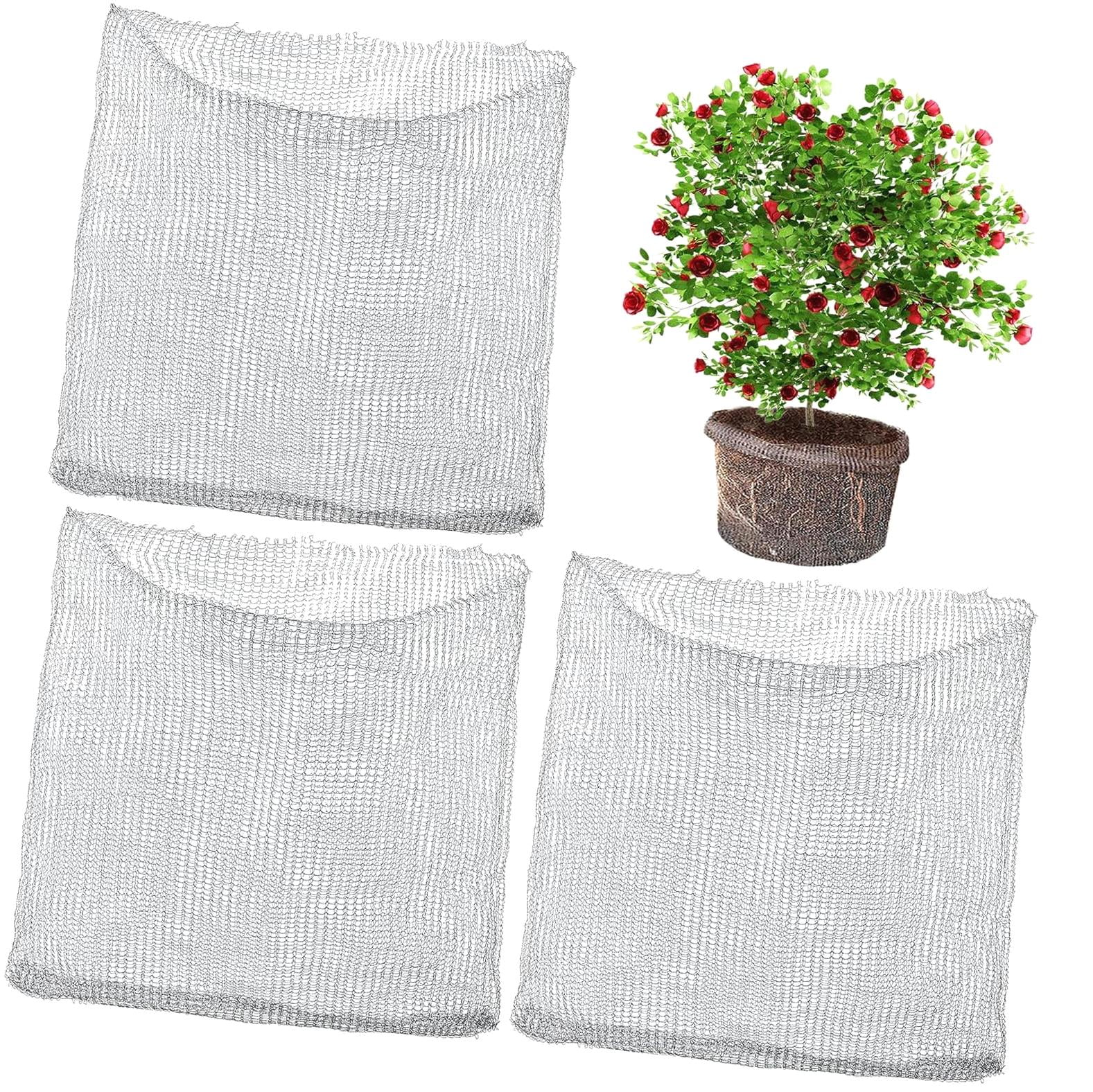 Wellsay 15 Gallon Plant Root Protector for Gopher Voles Moles, 3 Pack ...