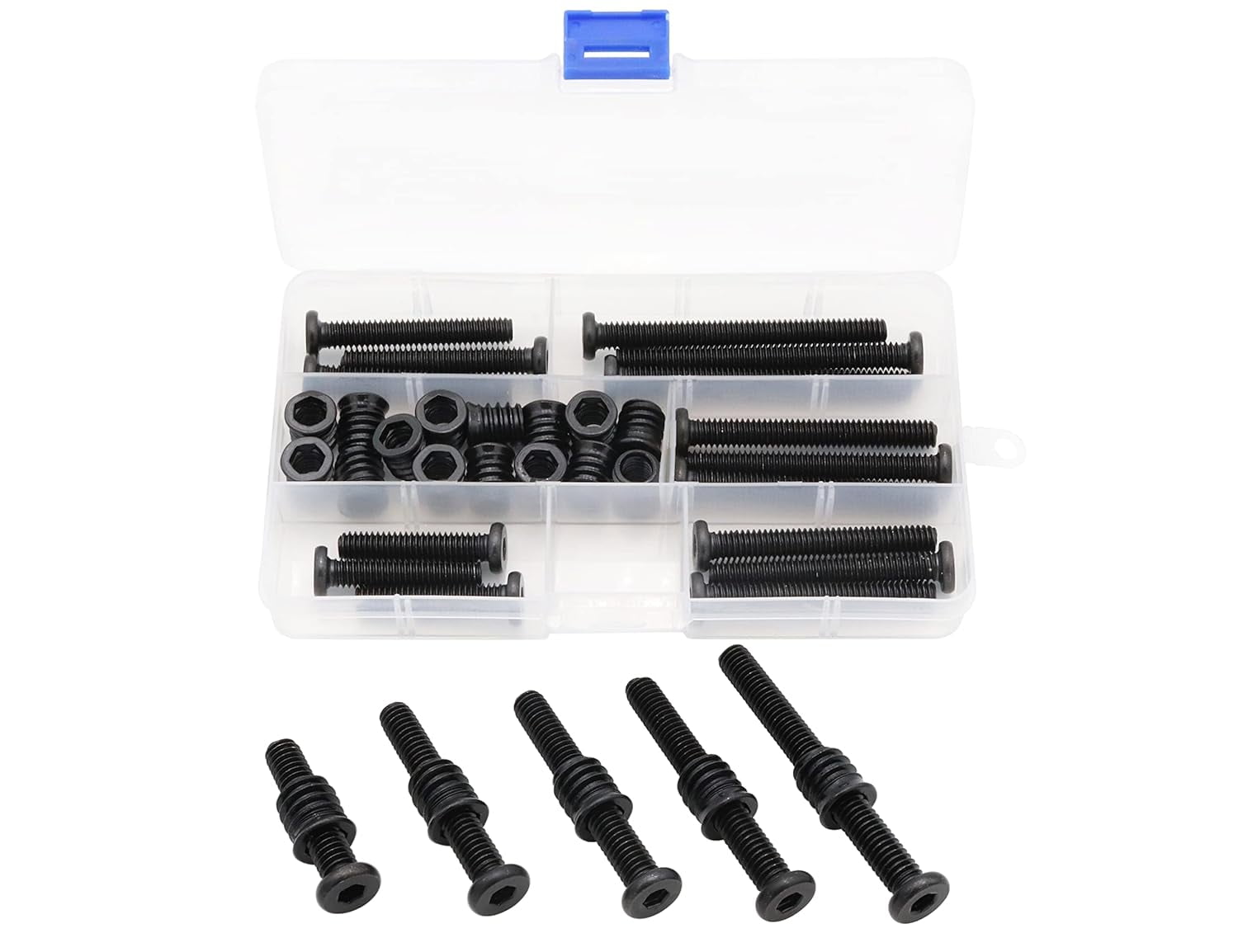 Wellsay 15 Sets Threaded Insert Nuts and Bolt Assortment Kit, 5/16-18 × ...