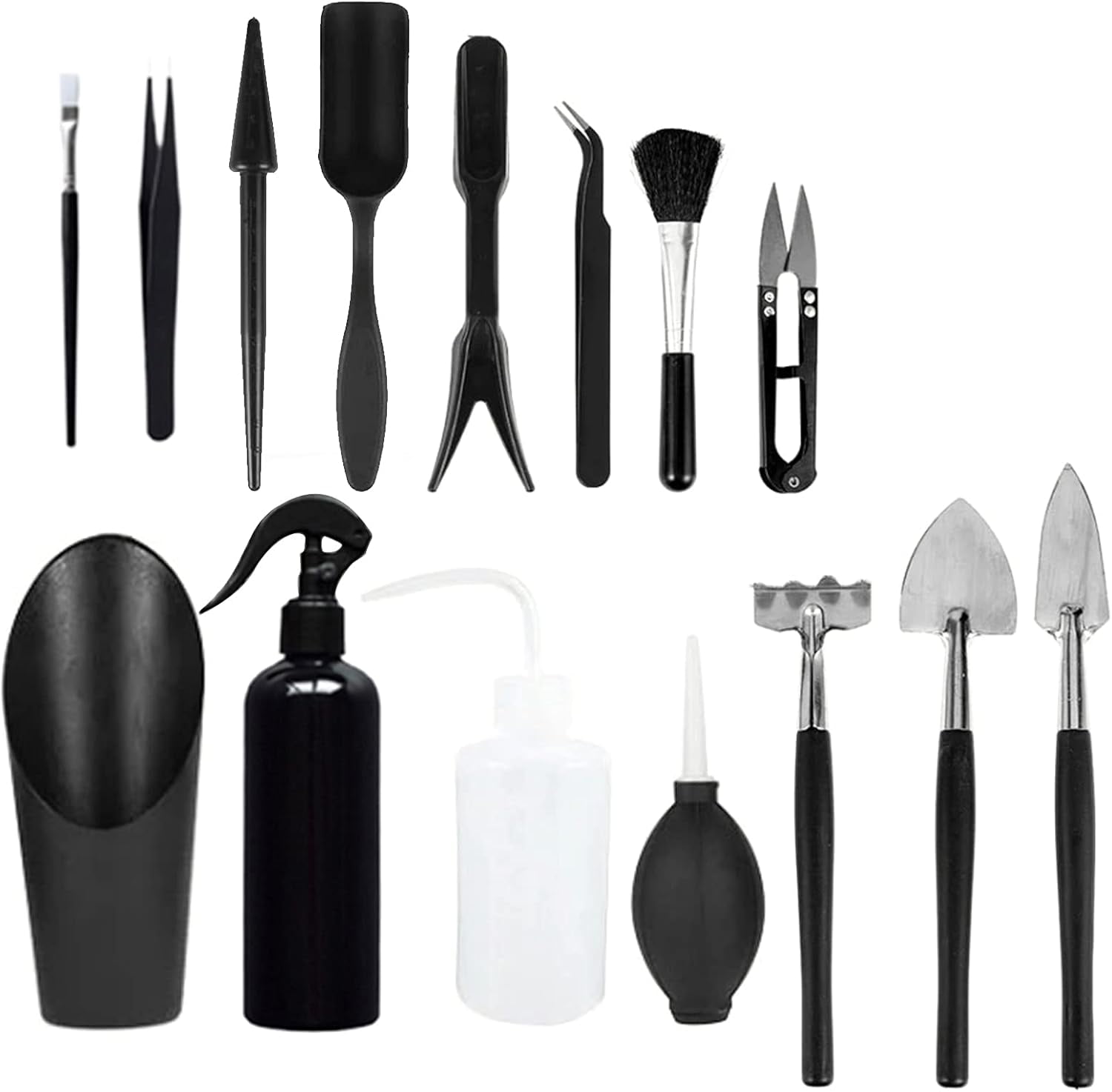 Wellsay 15Pcs Mini Succulent Transplanting Tool Set, Shovel Spade for ...